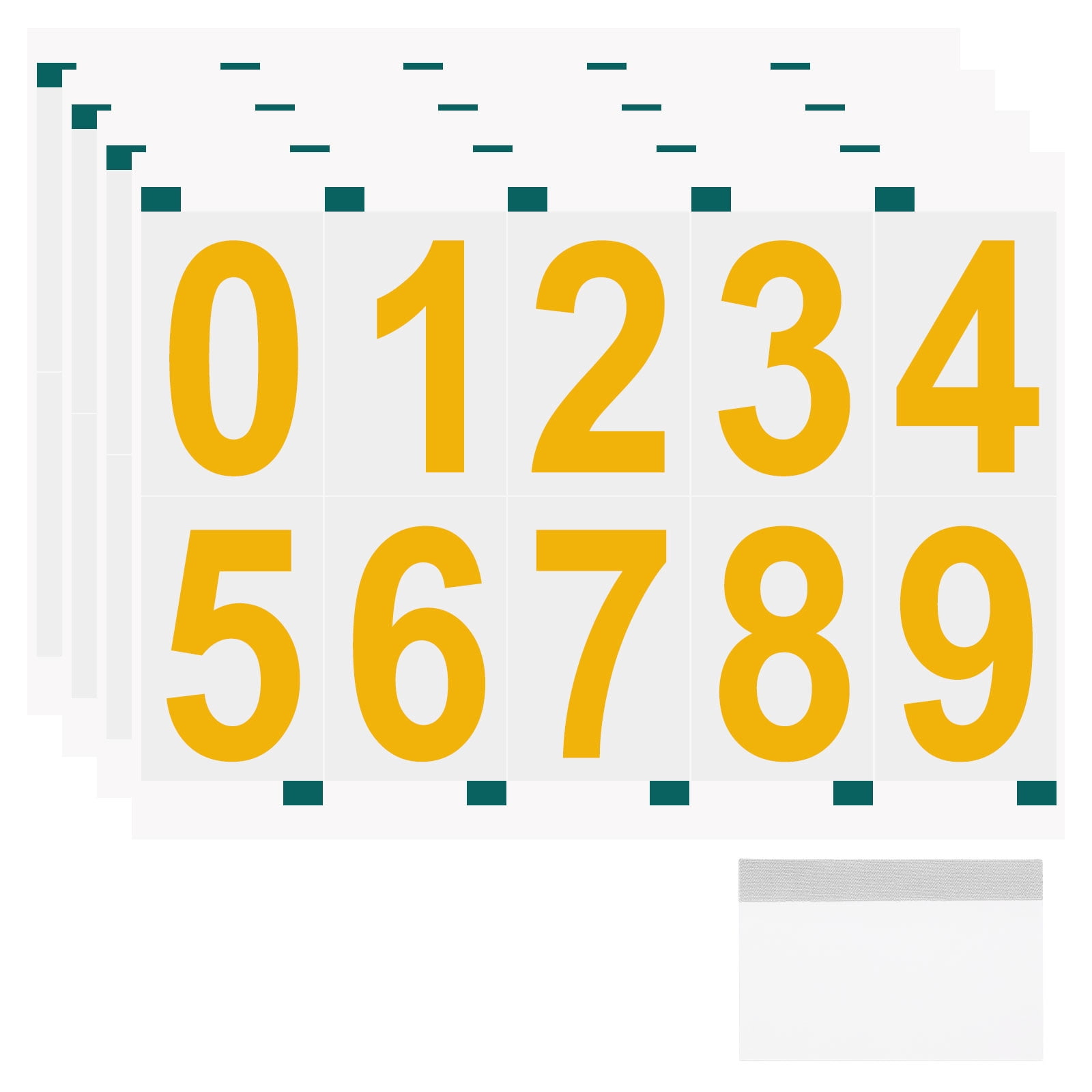 Uxcell 4 Sheets/40 Pack Reflective Mailbox Numbers for Outside, 3 Inch ...