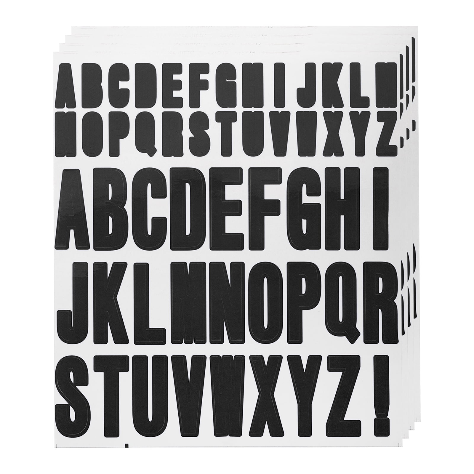 Uxcell 4 Sheets Letter Stickers Vinyl Letters for Indoor/Outside ...