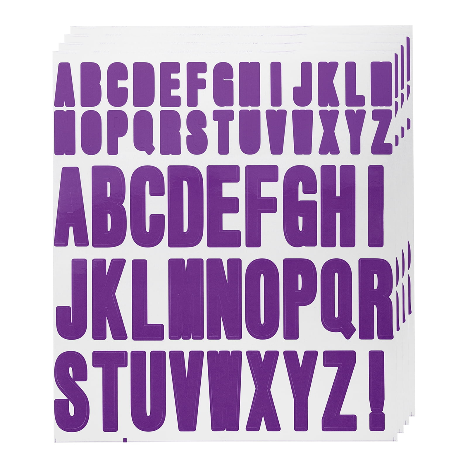 Uxcell 4 Sheets Letter Stickers Vinyl Letters 9.1'' x7.7'' for Indoor ...
