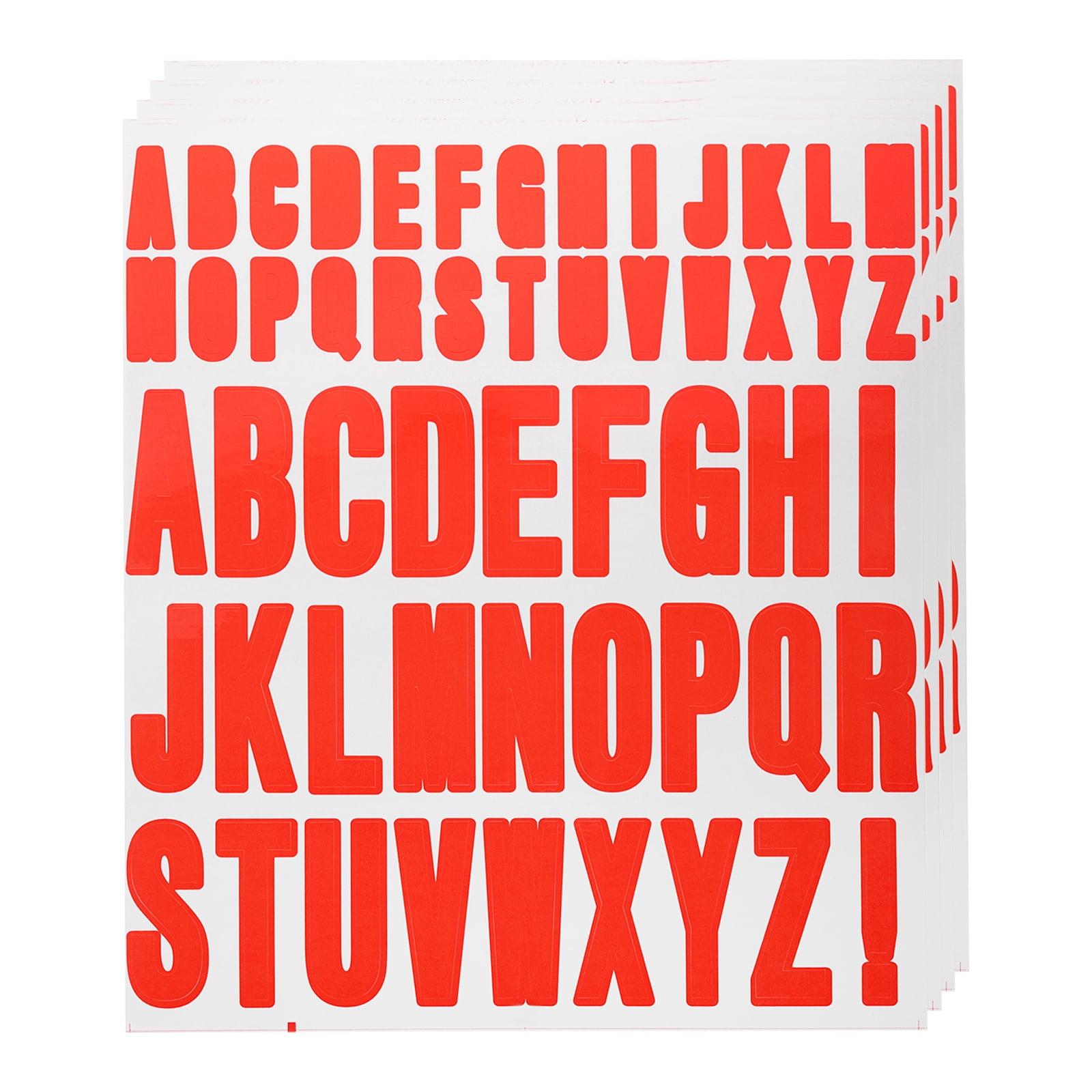 Uxcell 4 Sheets Letter Stickers Vinyl Letters for Indoor/Outside ...
