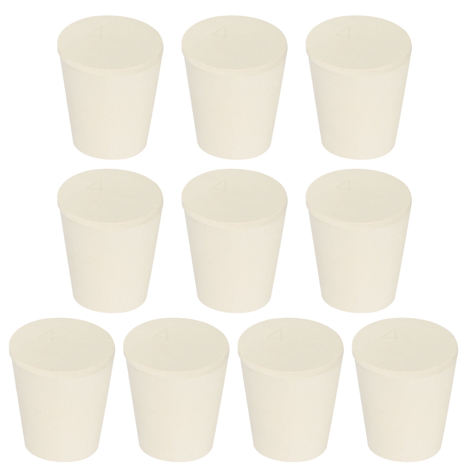 Uxcell 4# Solid Rubber Stoppers Tapered Lab Seal Plug Test Tube Bungs ...