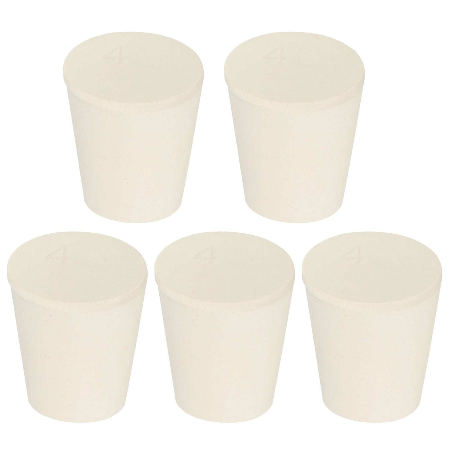 Uxcell 4# Solid Rubber Stoppers Tapered Lab Seal Plug Test Tube Bungs ...