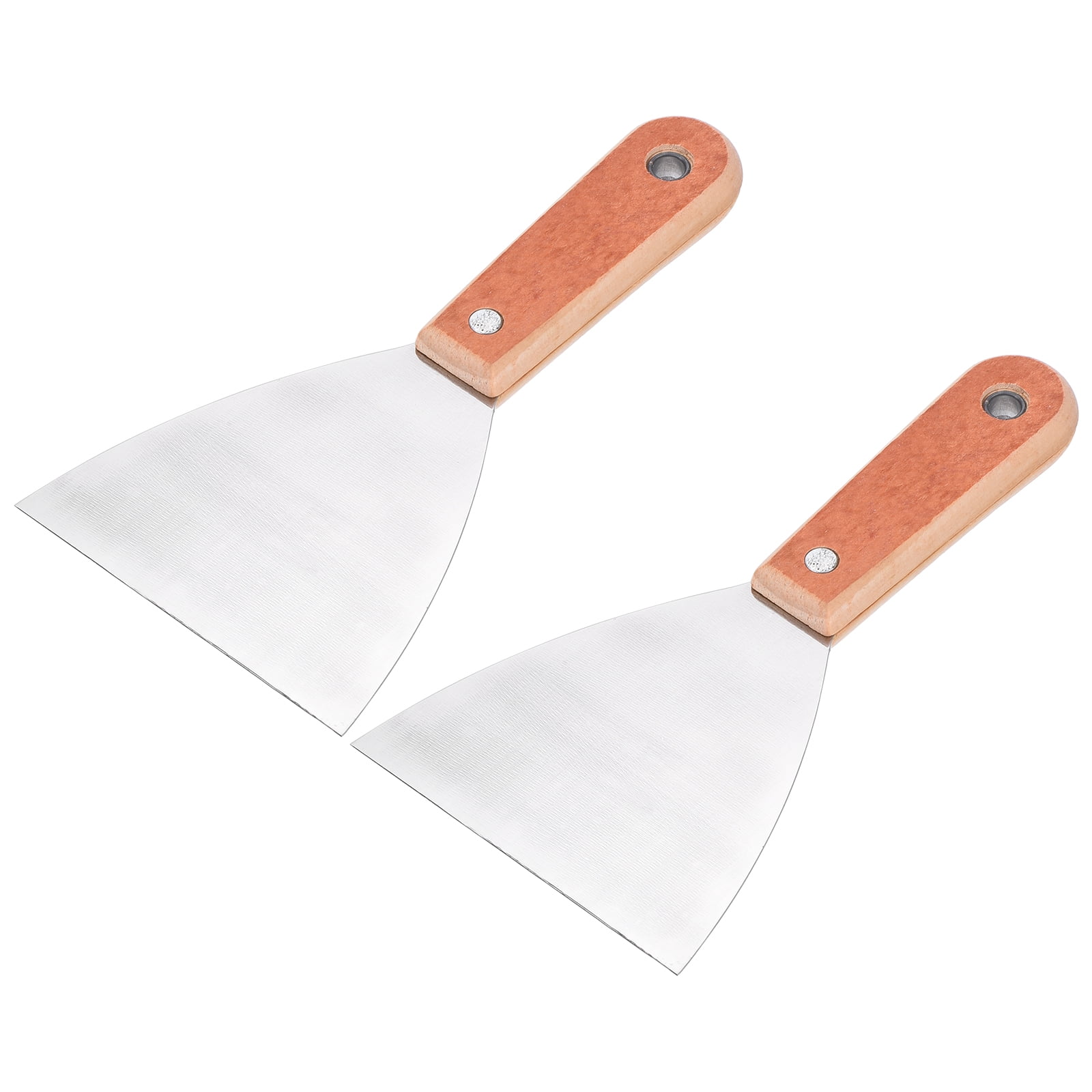 Uxcell 4" Stainless Steel Putty Knife Scraper Tool with Wooden Handle ...