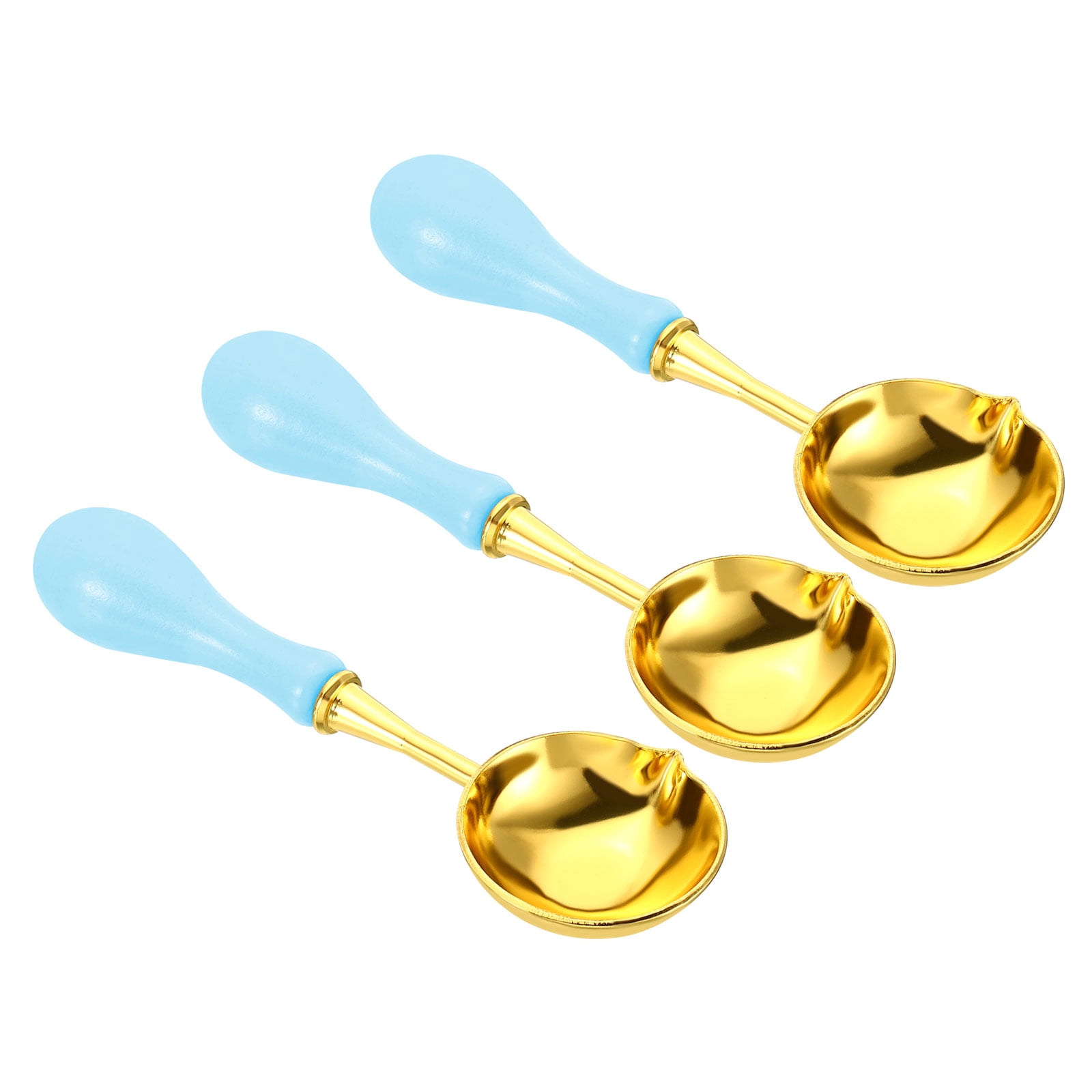 Uxcell 4" Wax Seal Spoon Wax Melting Spoon Vintage Wooden Handle Sky ...