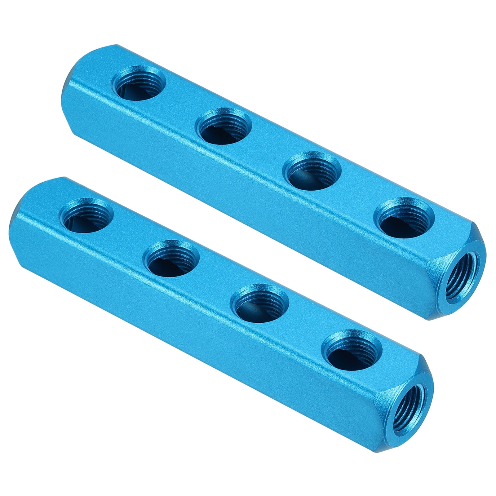 Uxcell 4 Way 7 Port Air Manifold, 2 Pack G1/4 Inch" Air Hose Inline ...