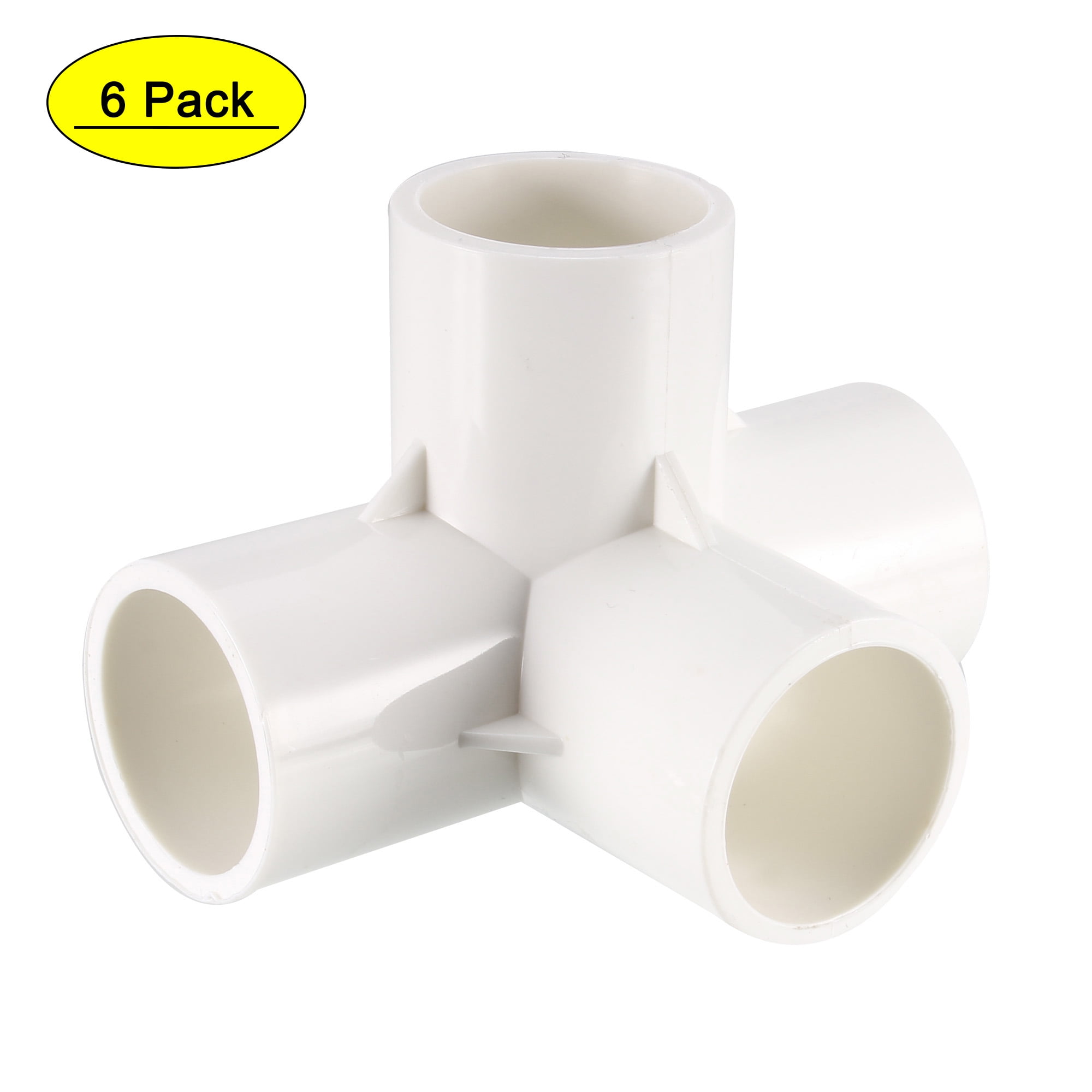 Uxcell 4 Way Elbow 3/4-inch Pipe Fitting White 6Pack - Walmart.com