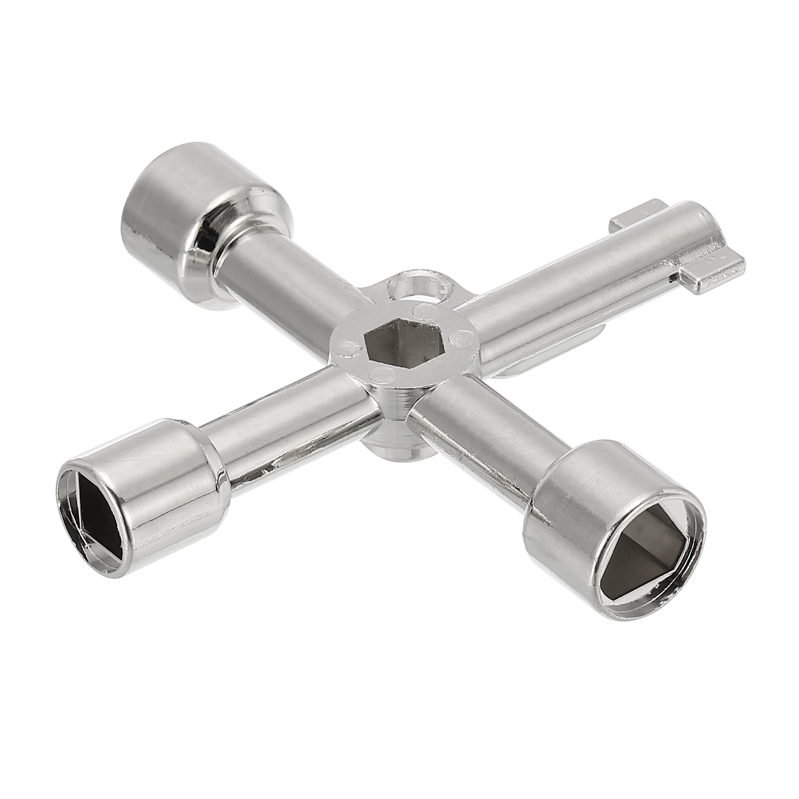 Uxcell 4 Way Utility Key, Multifunction Triangle Square Panel Cross Key ...