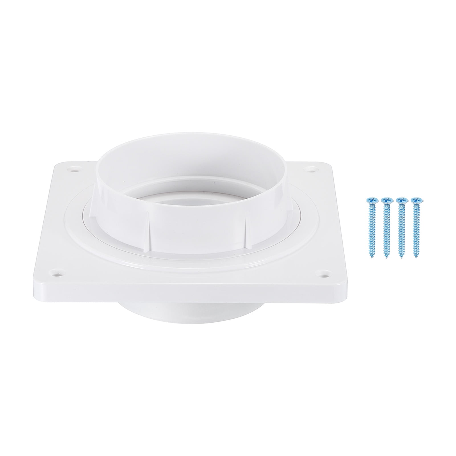 Uxcell ABS Plastic 4 inch Durable Dryer Vent Wall Plate Adapter with ...
