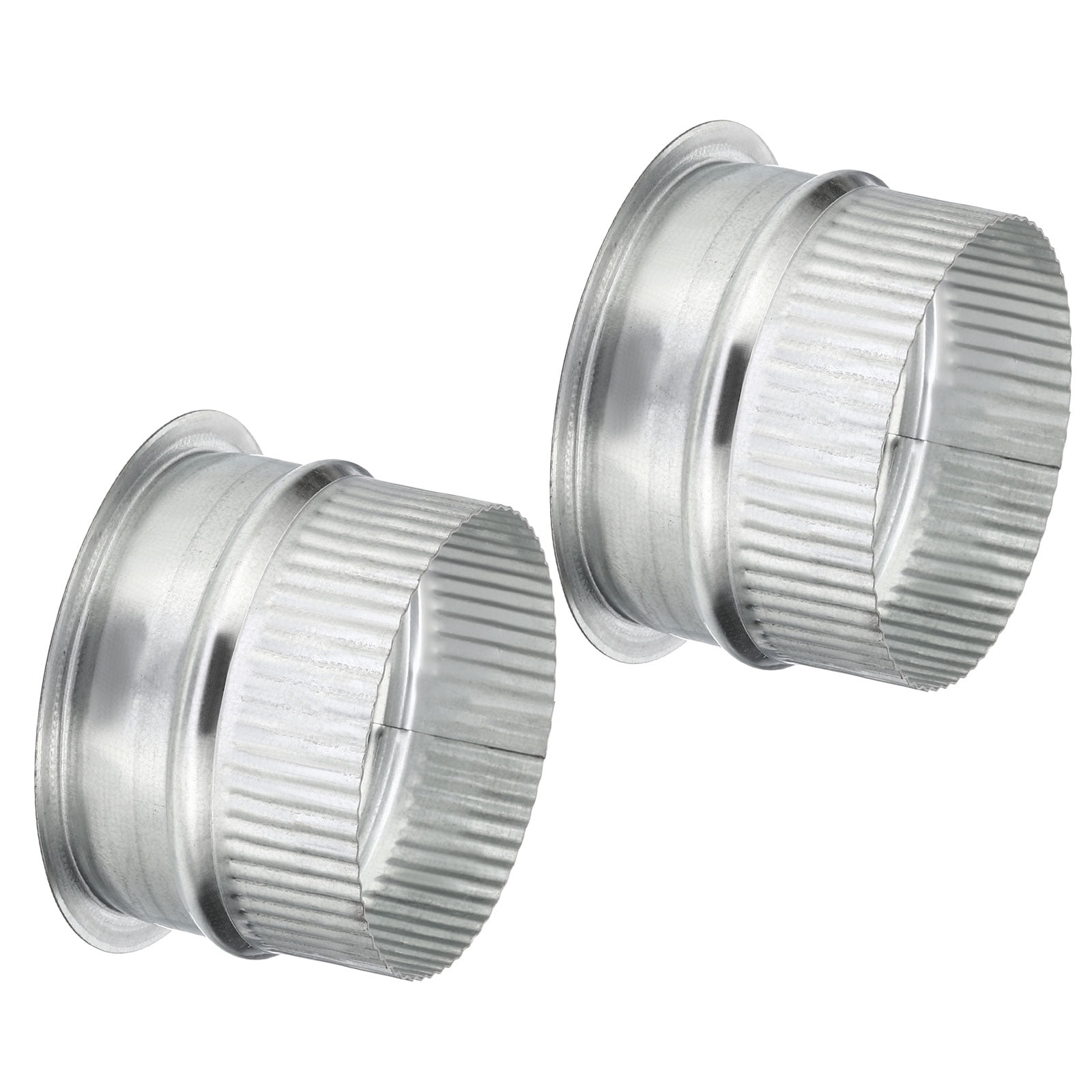 Uxcell 4 inch Duct Collar, 2Pcs Duct Connector Flange Galvanized Iron ...