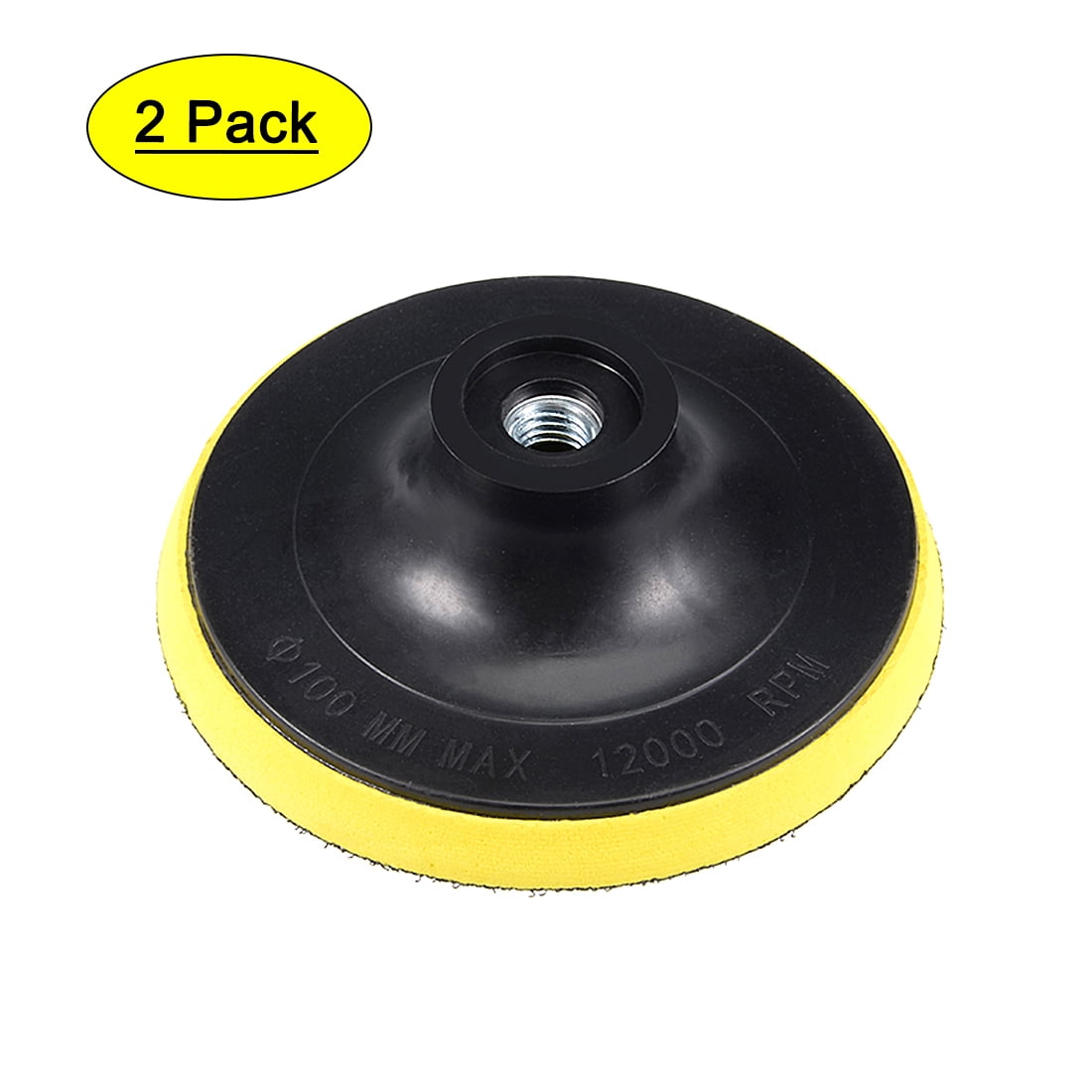 Uxcell 4 inch Hook and Loop Backing Backer Pads with M10 Female Thread ...