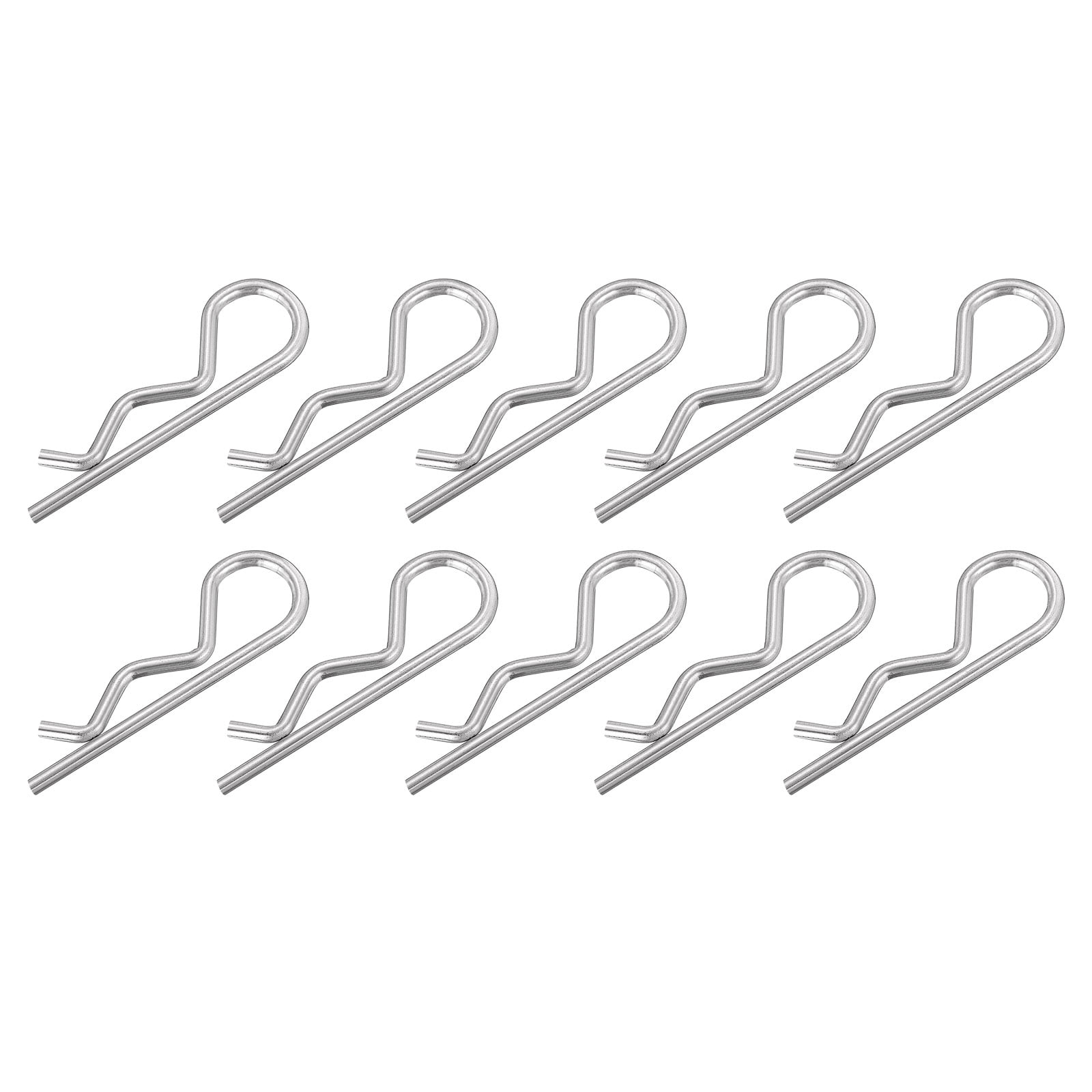 Uxcell 4 mm x 78 mm Cotter Pins Spring Fastener, Hitch Pin Retaining ...