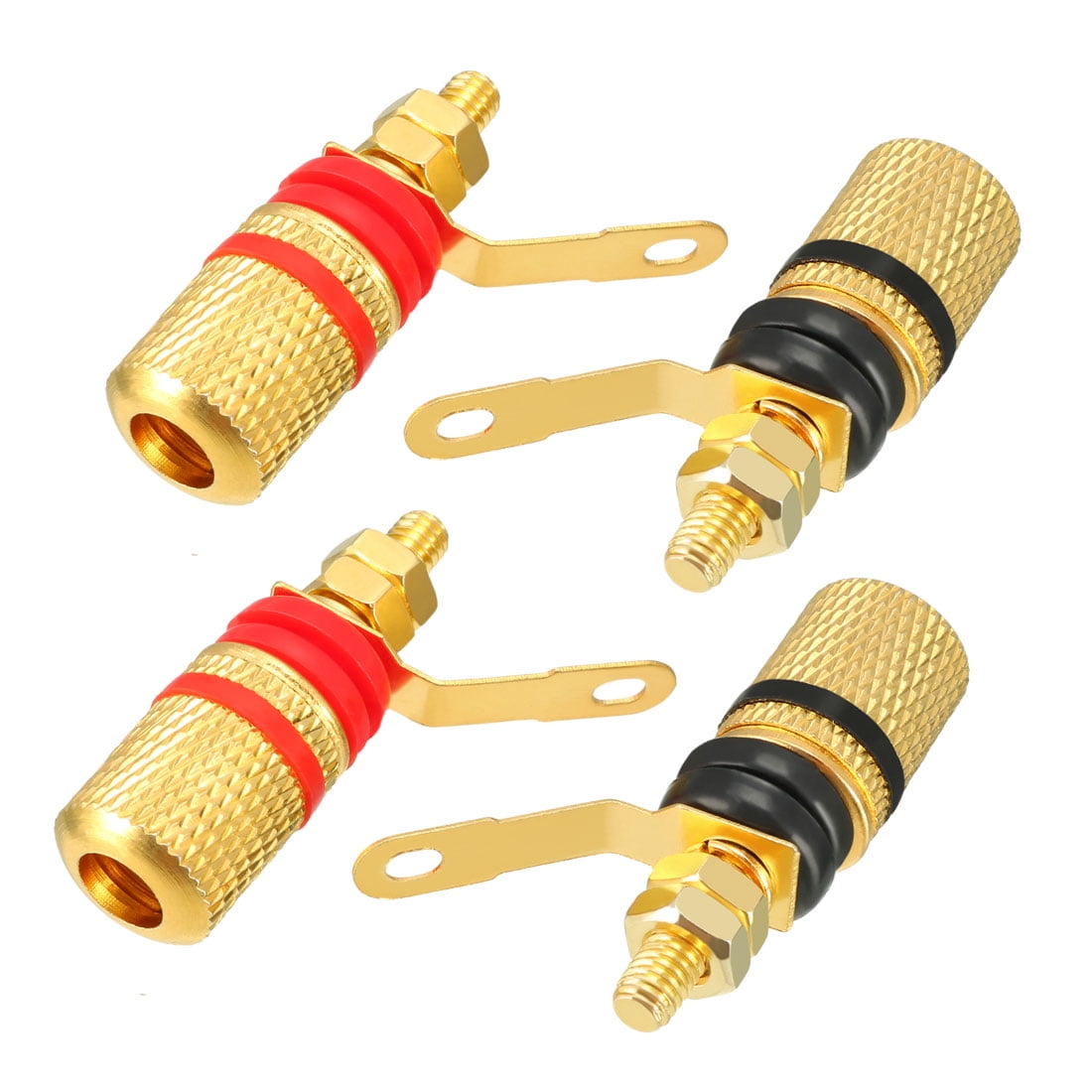 Uxcell 4 pcs Video Speaker Terminal Connectors 4mm Banana Jack Outlet ...
