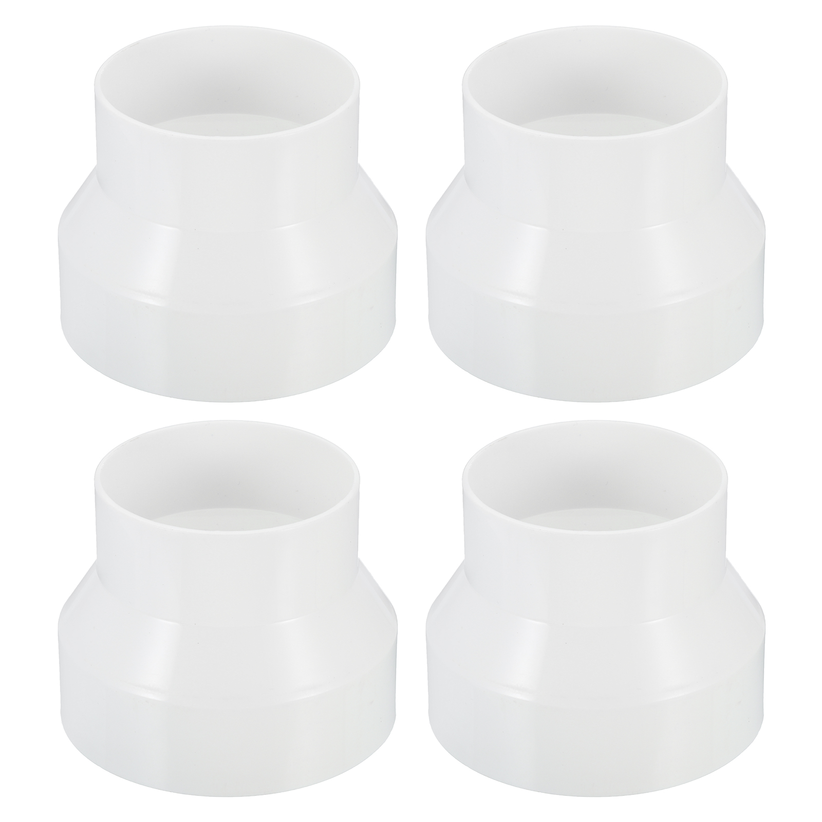 Uxcell 4" to 3" Duct Reducer, 4pcs Duct Connector Ducting Inline ...