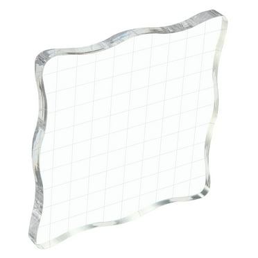 Uxcell Acrylic Stamp Block, 2 Pack Clear Stamping Block Mounting Block ...