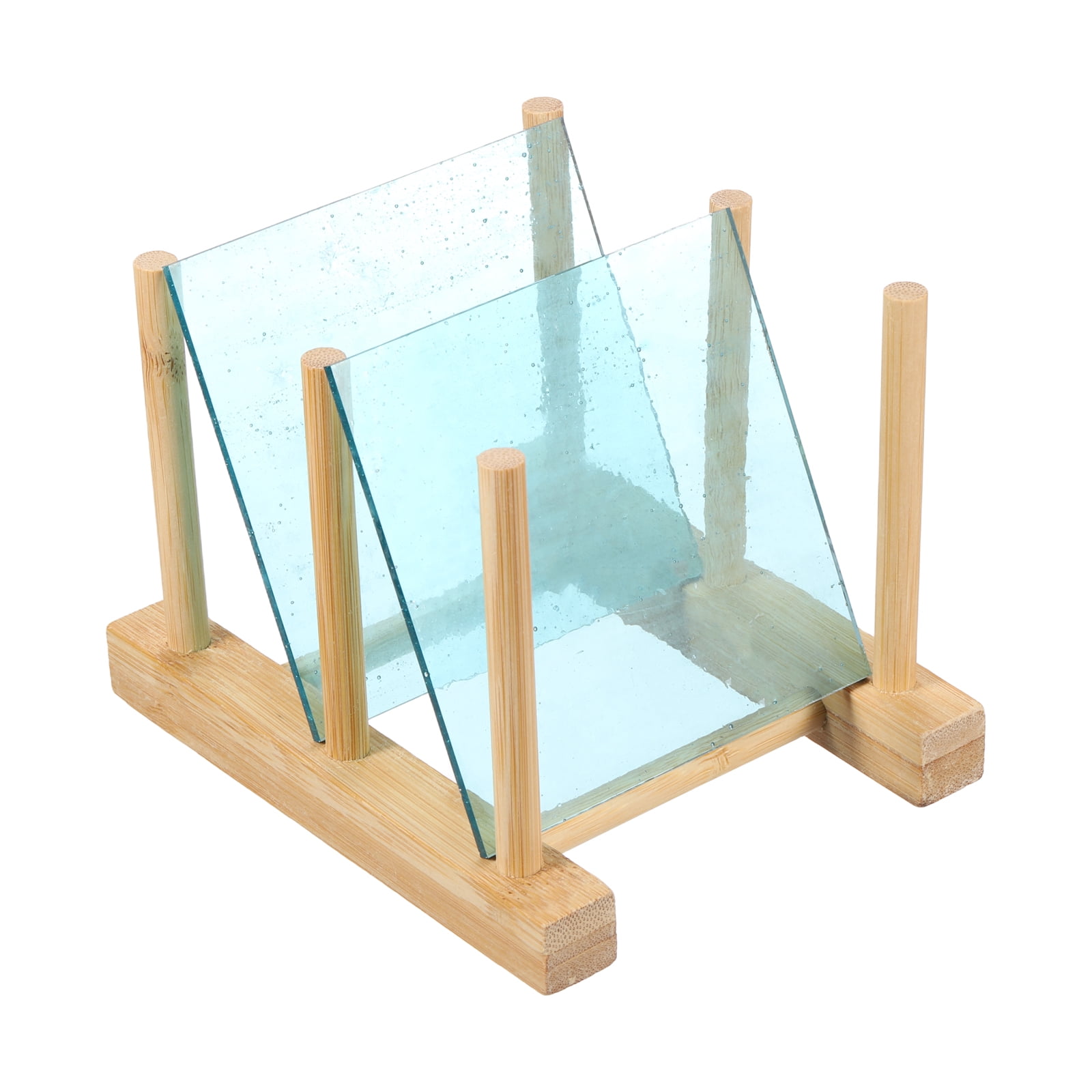 Uxcell 4 x 4" Stained Glass Sheets 2 Sheets Transparent Art Glass Lake ...