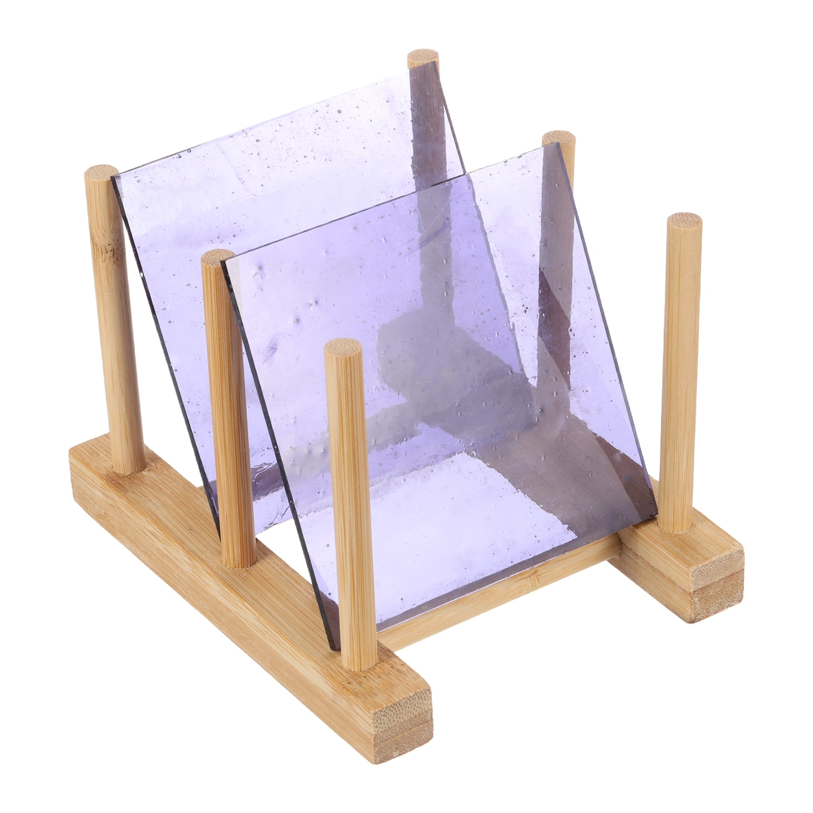 Uxcell 4 x 4" Stained Glass Sheets 2 Sheets Transparent Art Glass ...