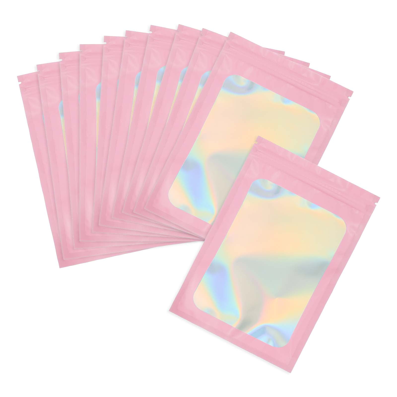 Uxcell Foil Pouch Bags, Packaging Clear Window Resealable Sample Bag ...