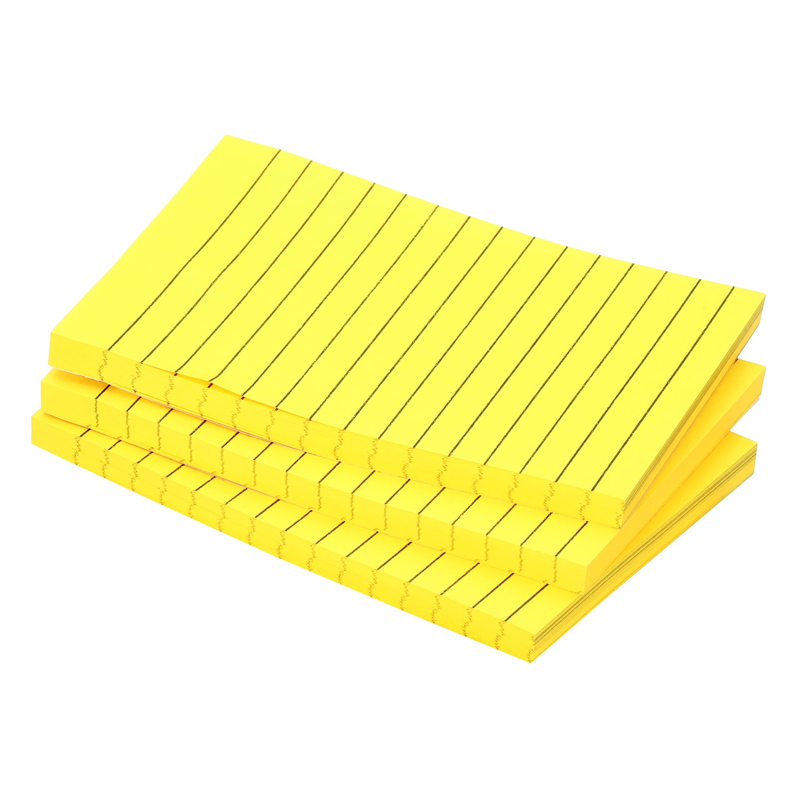 Uxcell 4" x 6" Lined Sticky Notes, Fluorescent Colored Self-Stick Note ...