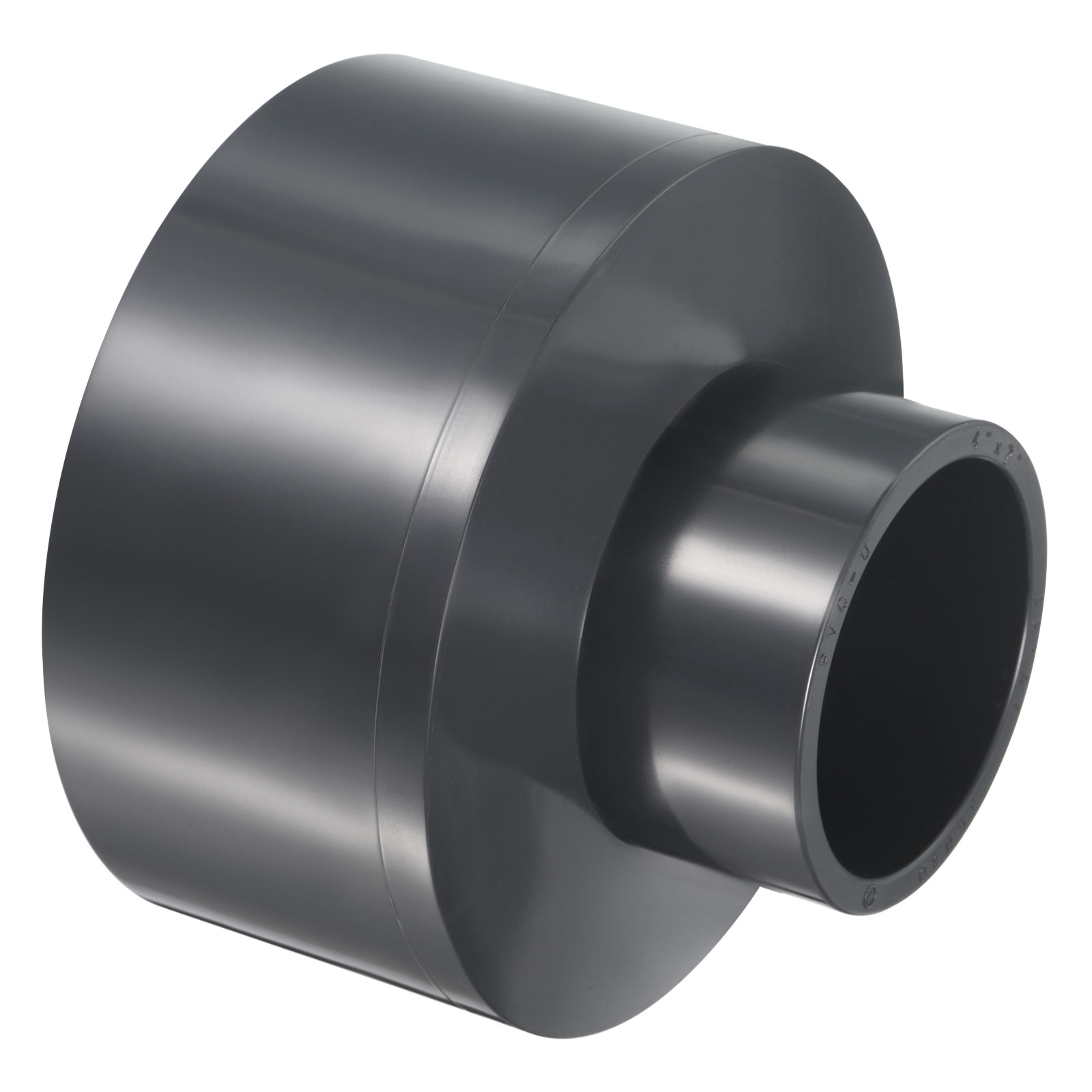 Uxcell 4"x2" UPVC Reducer Pipe Fitting SCH80 Straight Coupling, Grey - Walmart.com