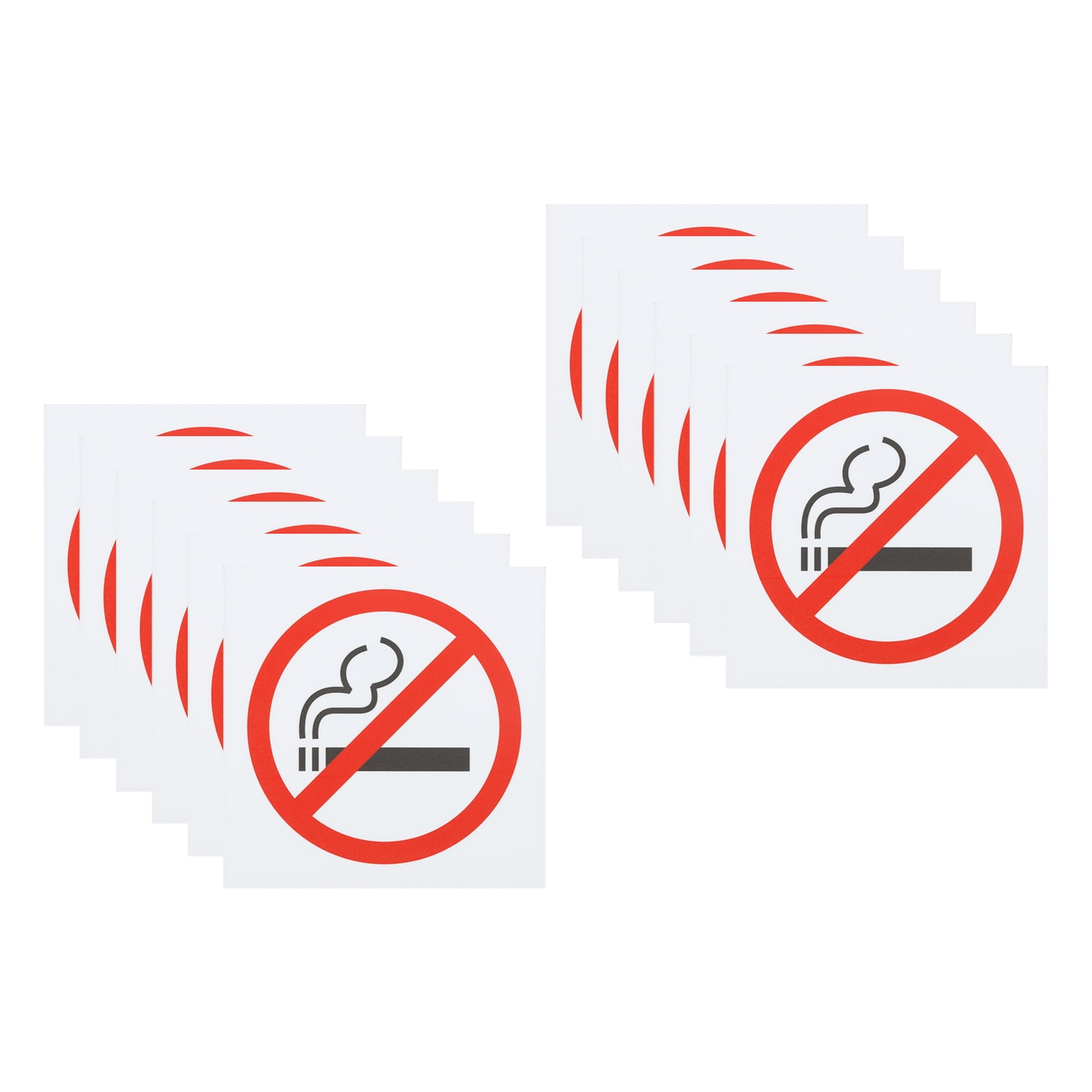 Uxcell 4"x4" No Smoking Sticker Self-Adhesive No Vaping Sign Decal ...