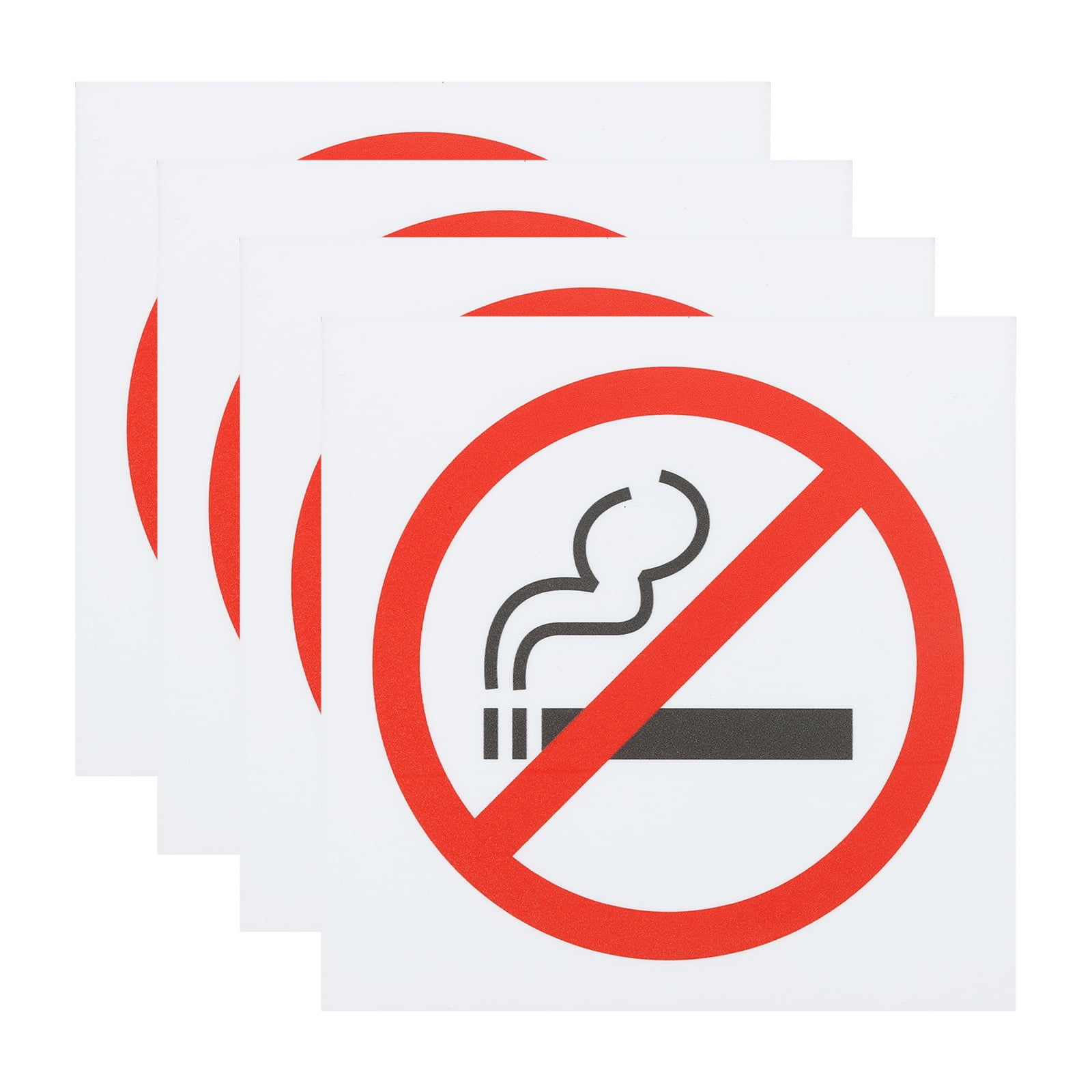 Uxcell 4"x4" No Smoking Sticker Self-Adhesive No Vaping Sign Decal ...