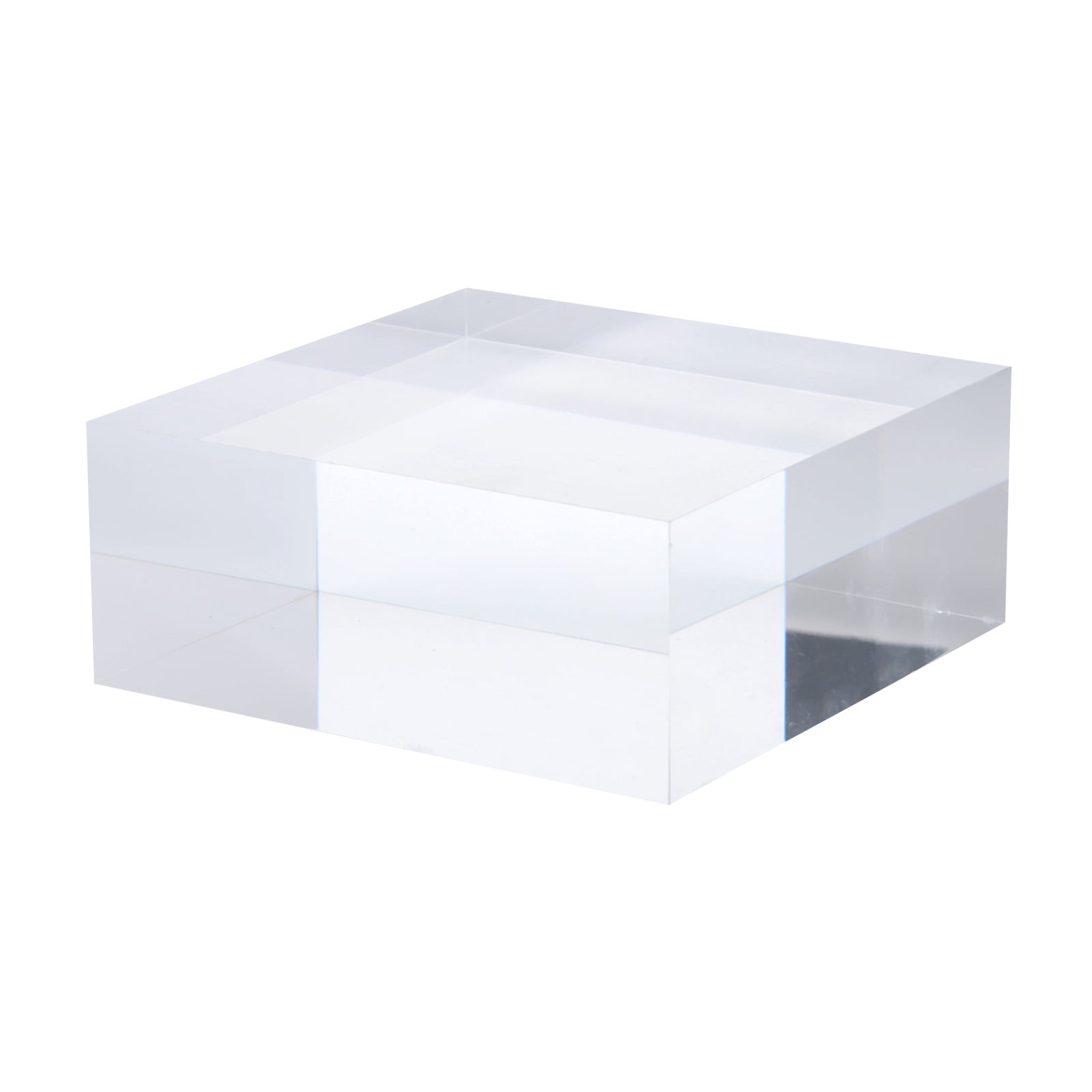 Uxcell 4"x4"x1.5" Jewelry Display Riser Polished Acrylic Cube Display ...