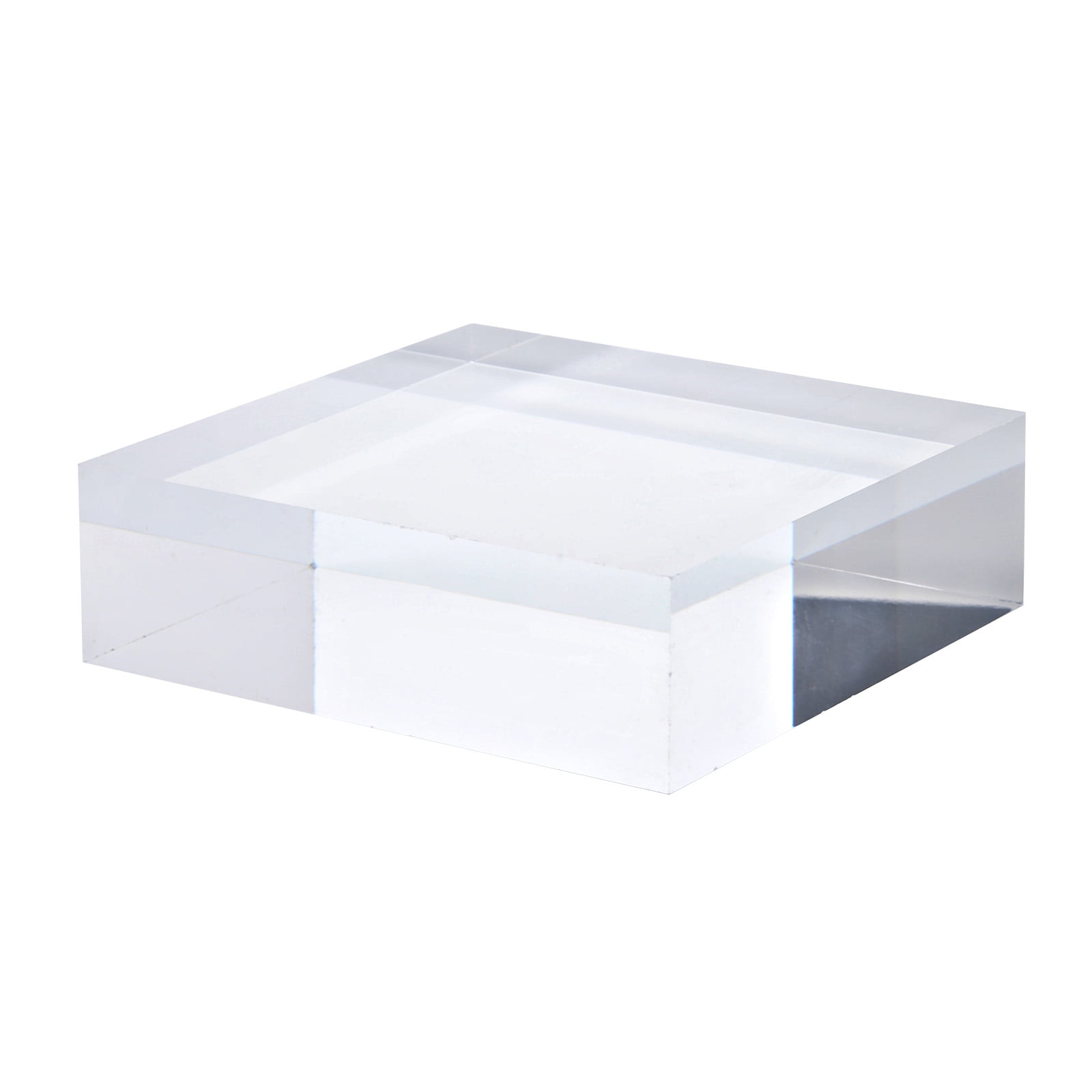 Uxcell 4"x4"x1" Jewelry Display Riser Polished Acrylic Cube Display ...