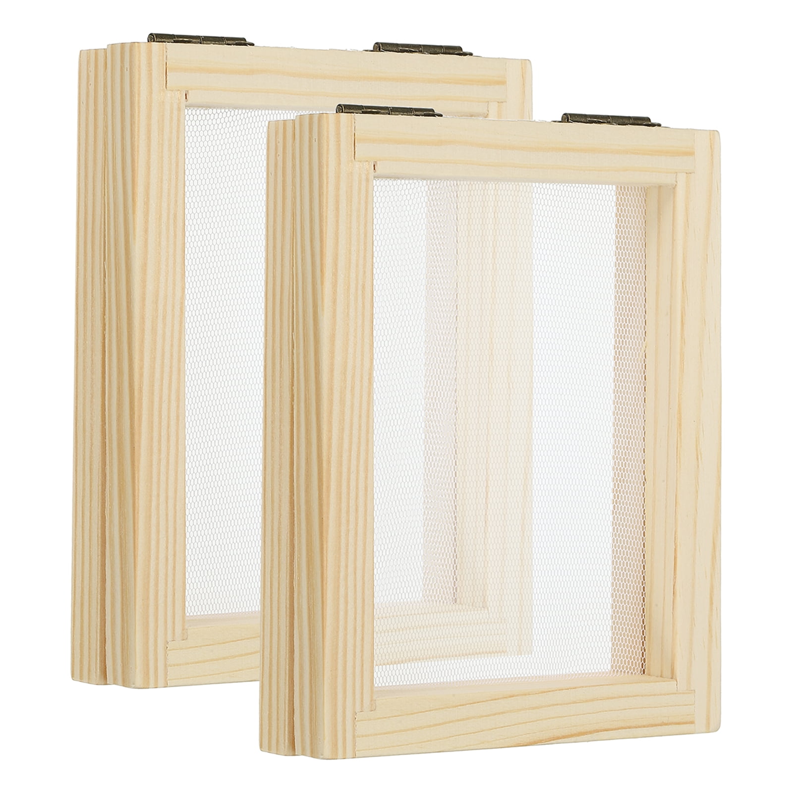 Uxcell 4"x5" A7 Wooden Paper Making Screen Papermaking Mould Deckle ...