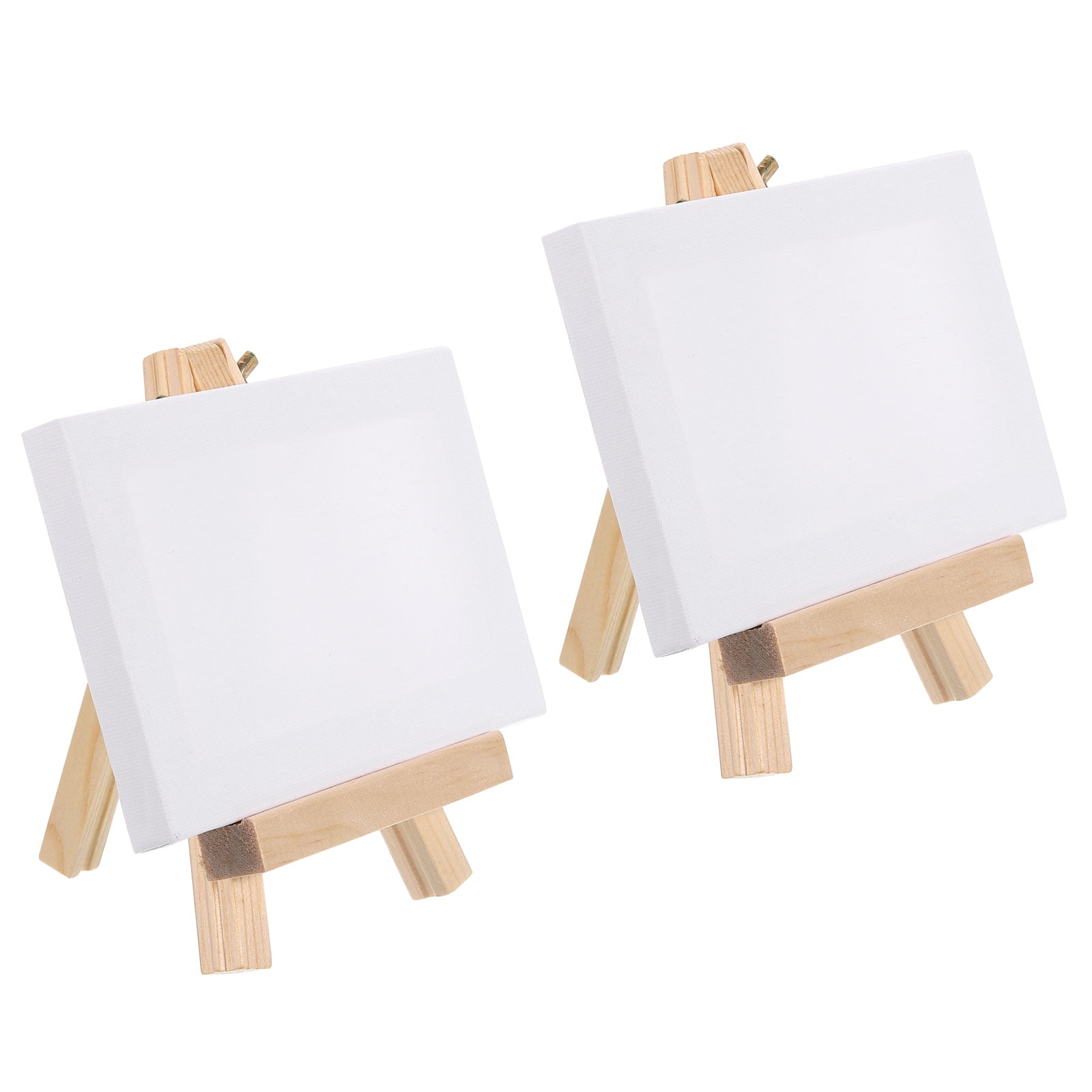 Uxcell 4"x6" Canvas Easel Set Mini Stretched Display Canvas Panel ...