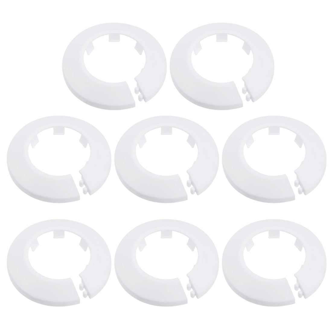 Uxcell 40-41mm PP Plastic Water Pipe Cover Decoration 8 Pack White ...
