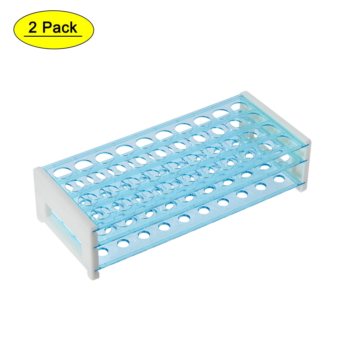 Uxcell 40 Hole Detachable Polypropylene Test Tube Holder Rack Light ...