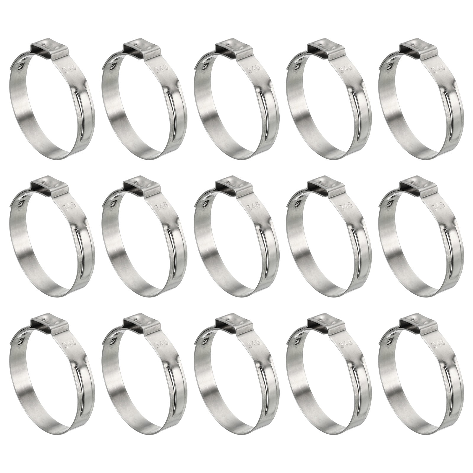 Uxcell 40 Pack 1 1/4" Cinch Clamp Rings, 304 Stainless Steel 31.4-34 ...
