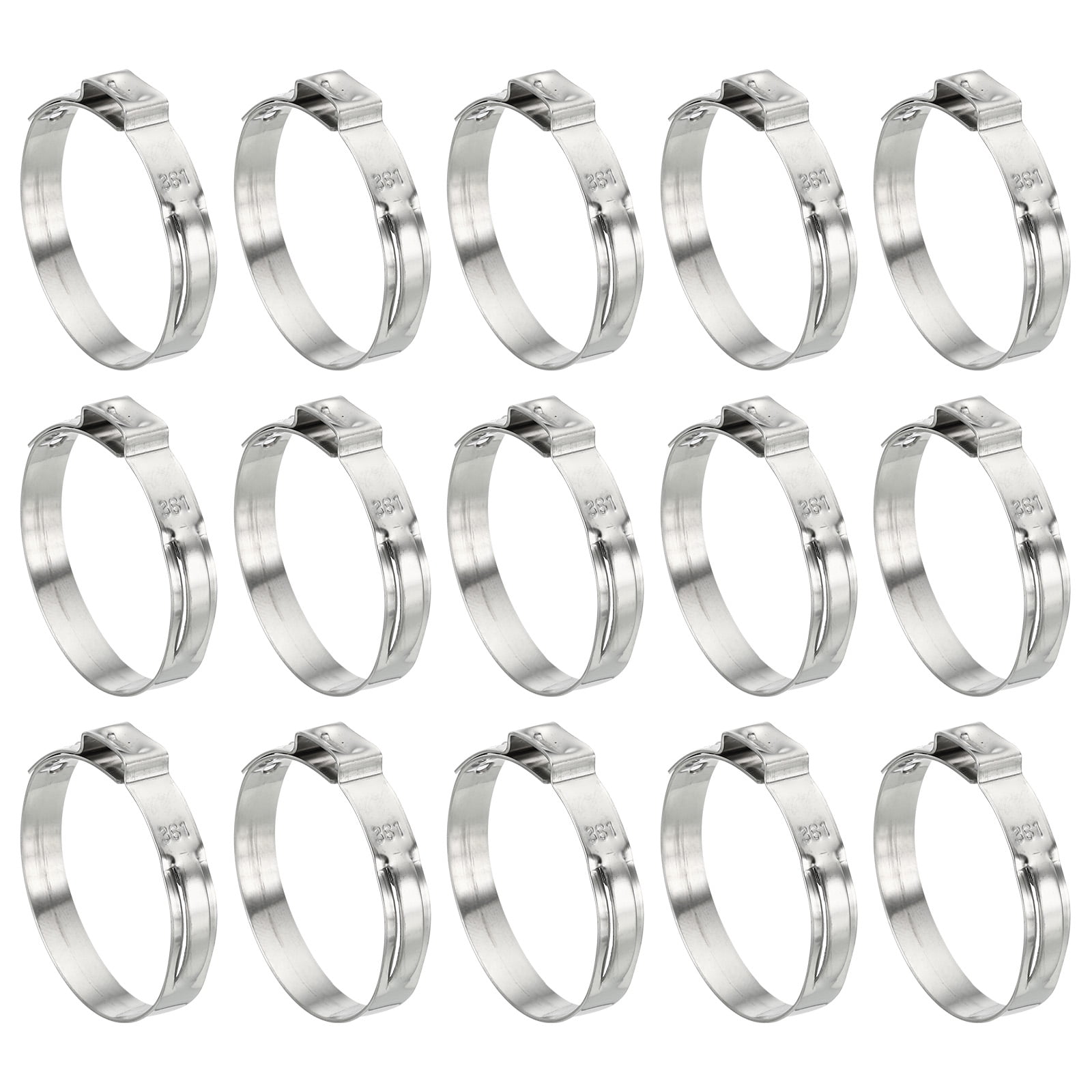 Uxcell 40 Pack 1 5/16" Cinch Clamp Rings, 304 Stainless Steel 32.9-36 ...