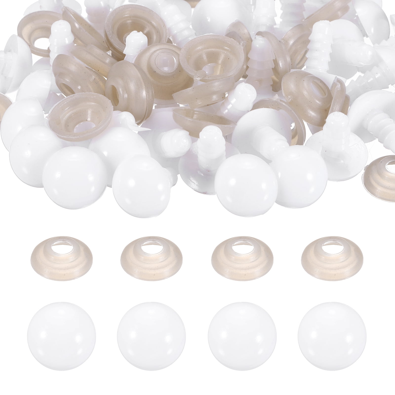 Uxcell 40 Pack 10mm/0.4in Safety Eyes Bulk for Crocheting, Plastic ...