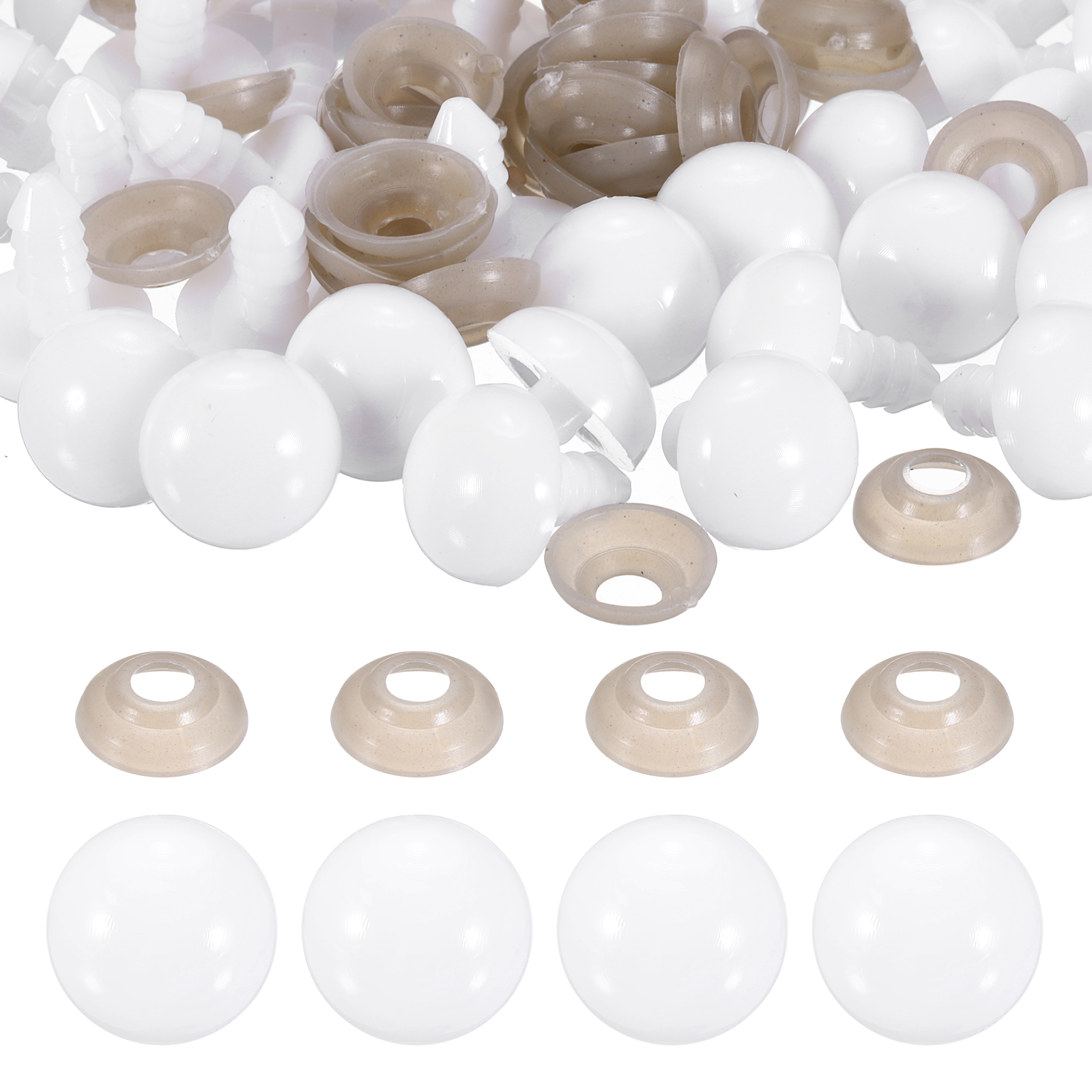 Uxcell 40 Pack 14mm/0.56in Safety Eyes Bulk for Crocheting, Plastic ...