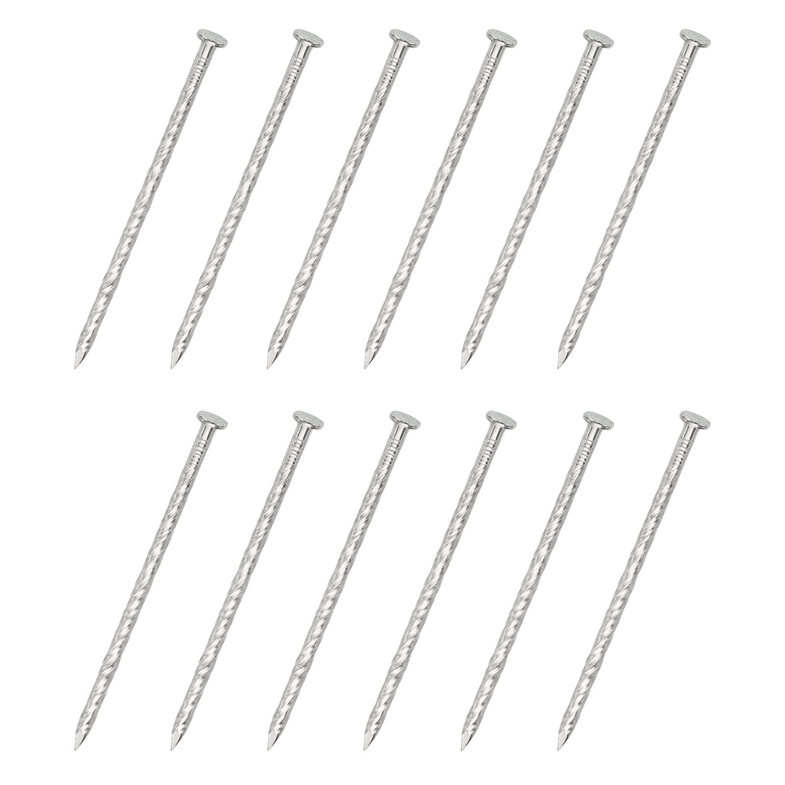 Uxcell 40 Pack Fence Deck Nails, 4 Inch 304 Stainless Steel Spiral Deck ...