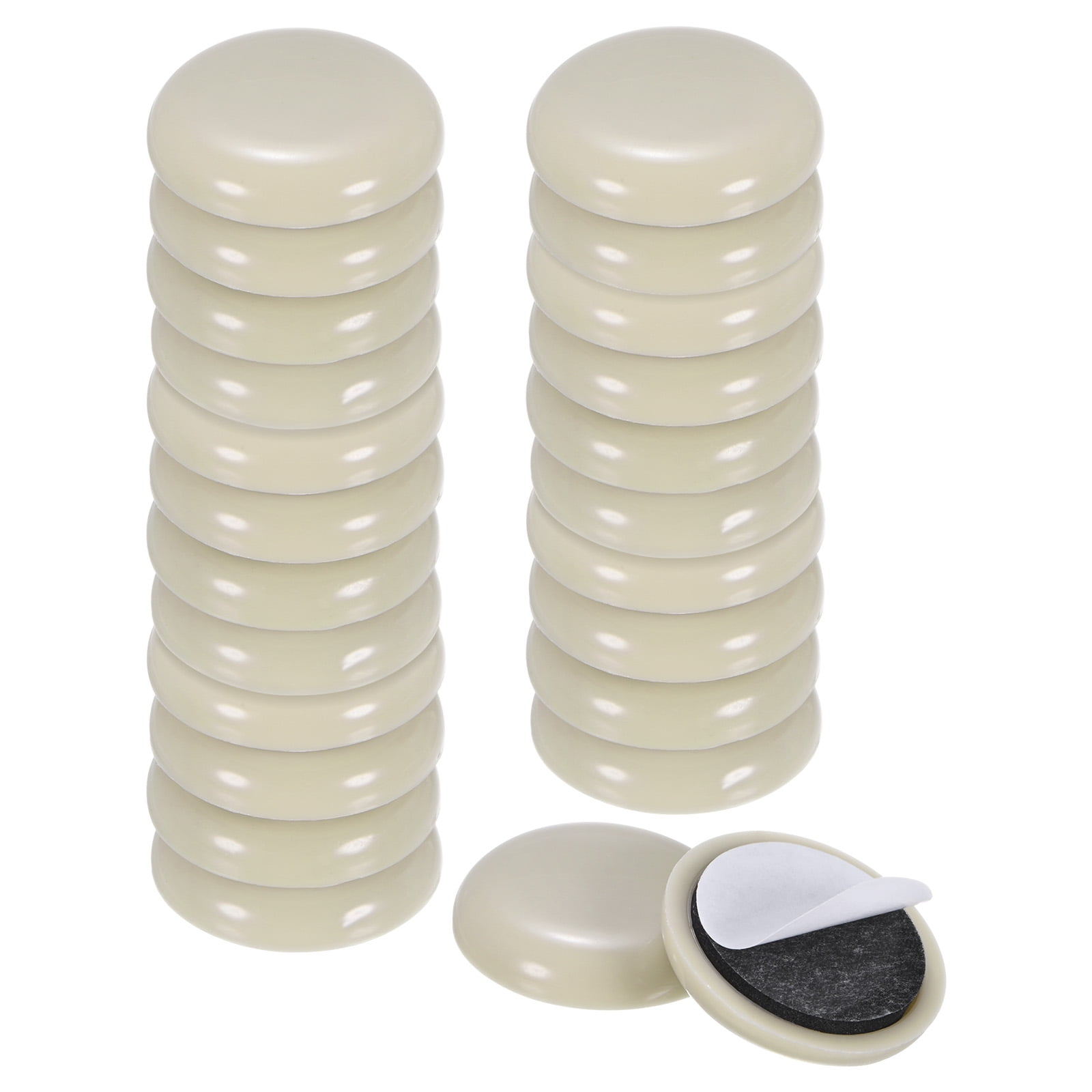 Uxcell 40-Pack Furniture Sliders 1" Diameter Self-Adhesive Mover Glides Round [White] - Walmart.com