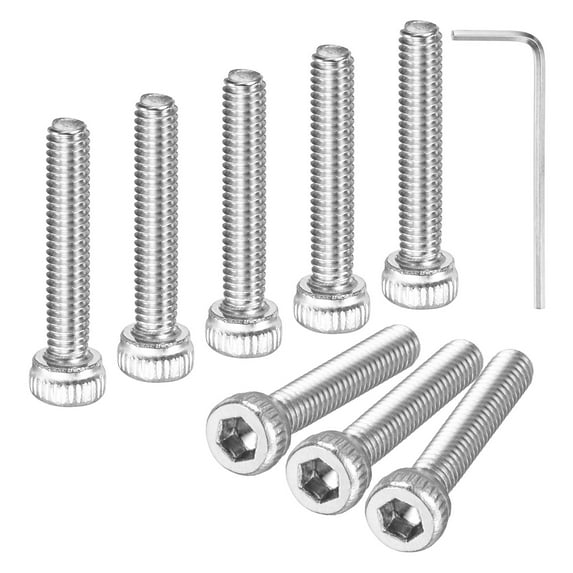 Uxcell 40-Pack M2.5 x 14mm Hex Socket Head Cap Screws Bolts, 304 ...