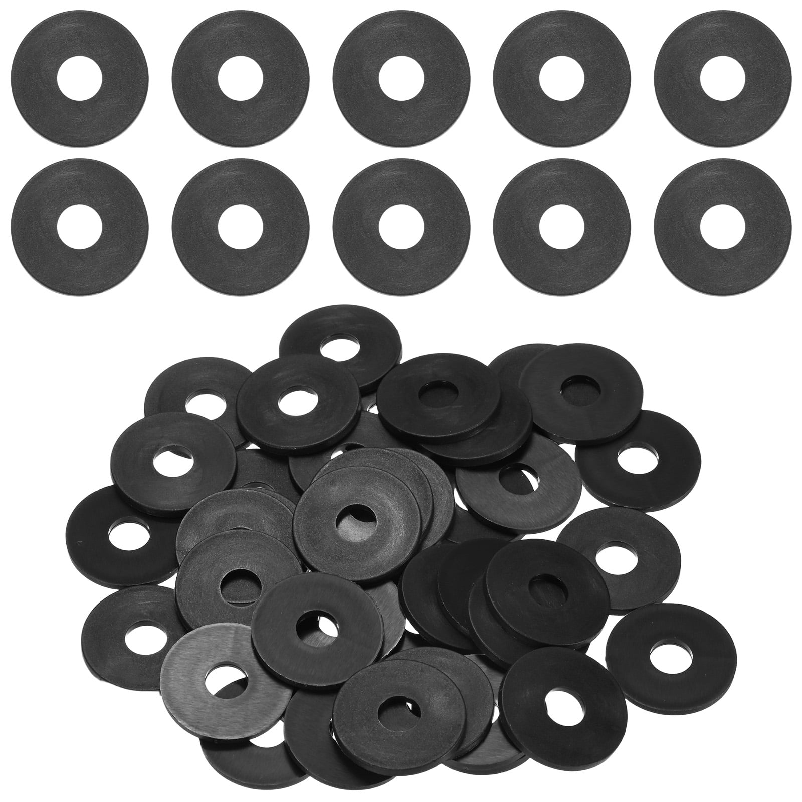 Uxcell 40-Pack M8 Nylon Flat Washers 8mm ID 25mm OD 2mm Thick Plain ...