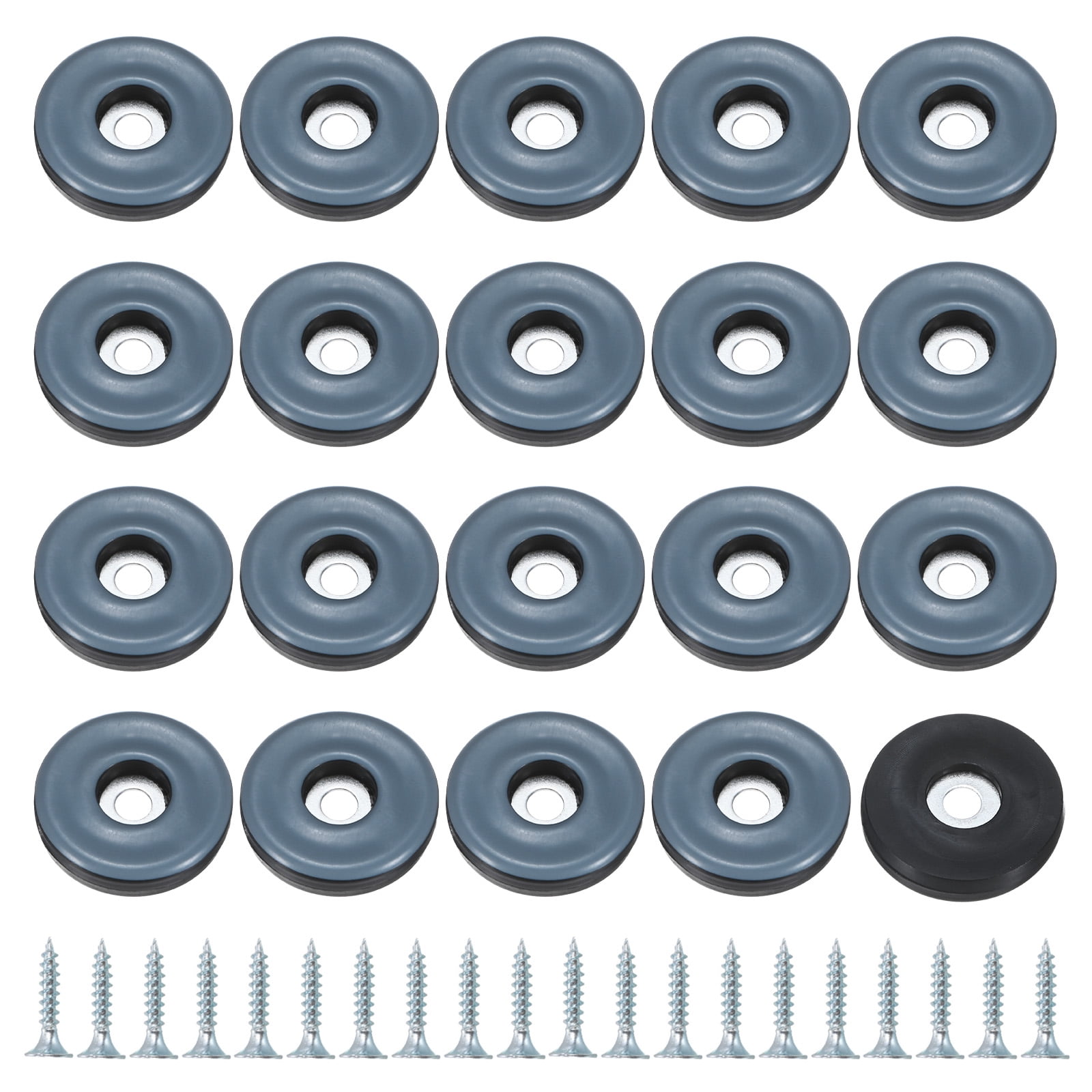 Uxcell 40-Pack Screw on Furniture Glides Sliders, 1.2" (30mm) Diameter Chair Leg Movers Sliders ...