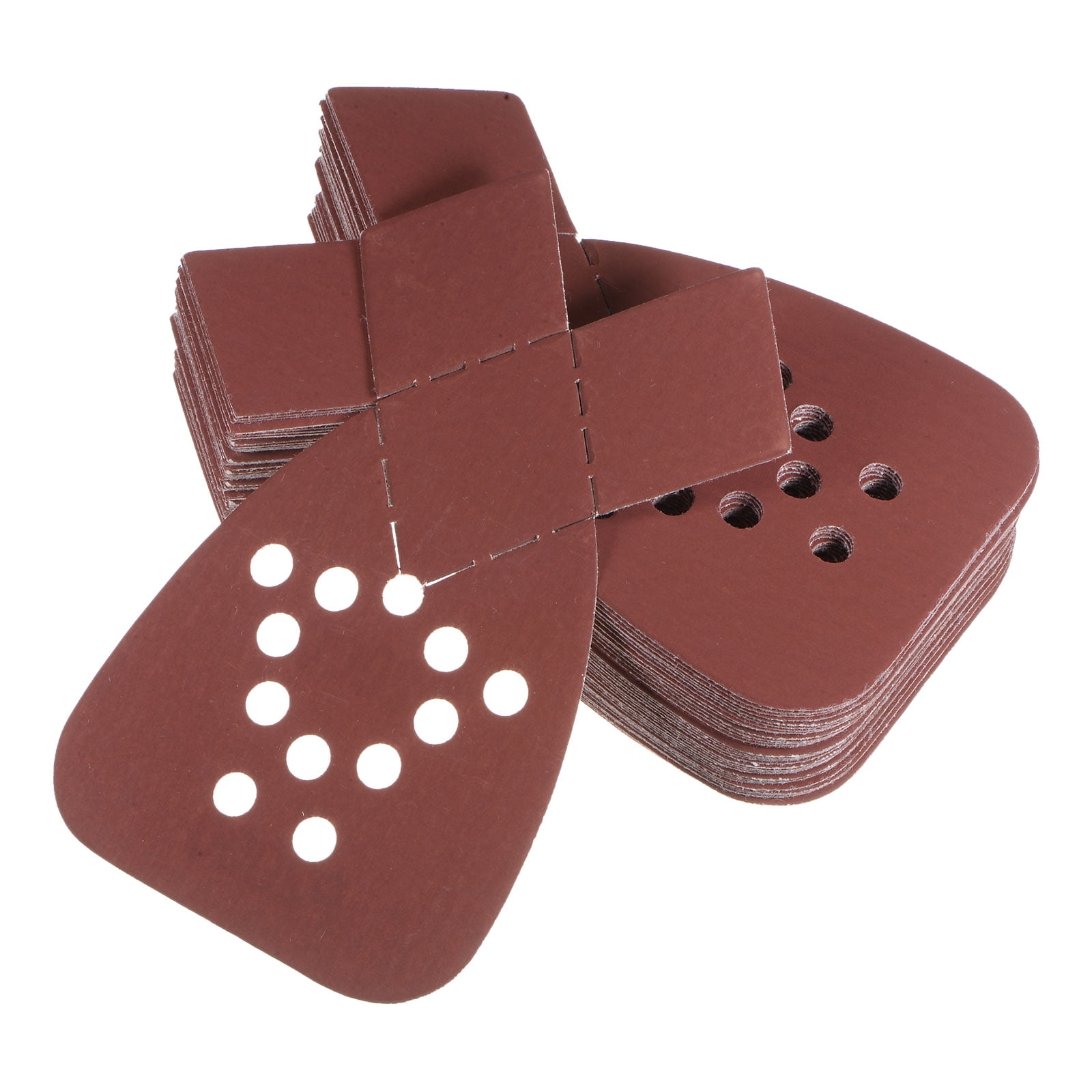 Uxcell 40 Packs 2000 Grits 12 Holes Hook & Loop Sandpapers Triangular ...