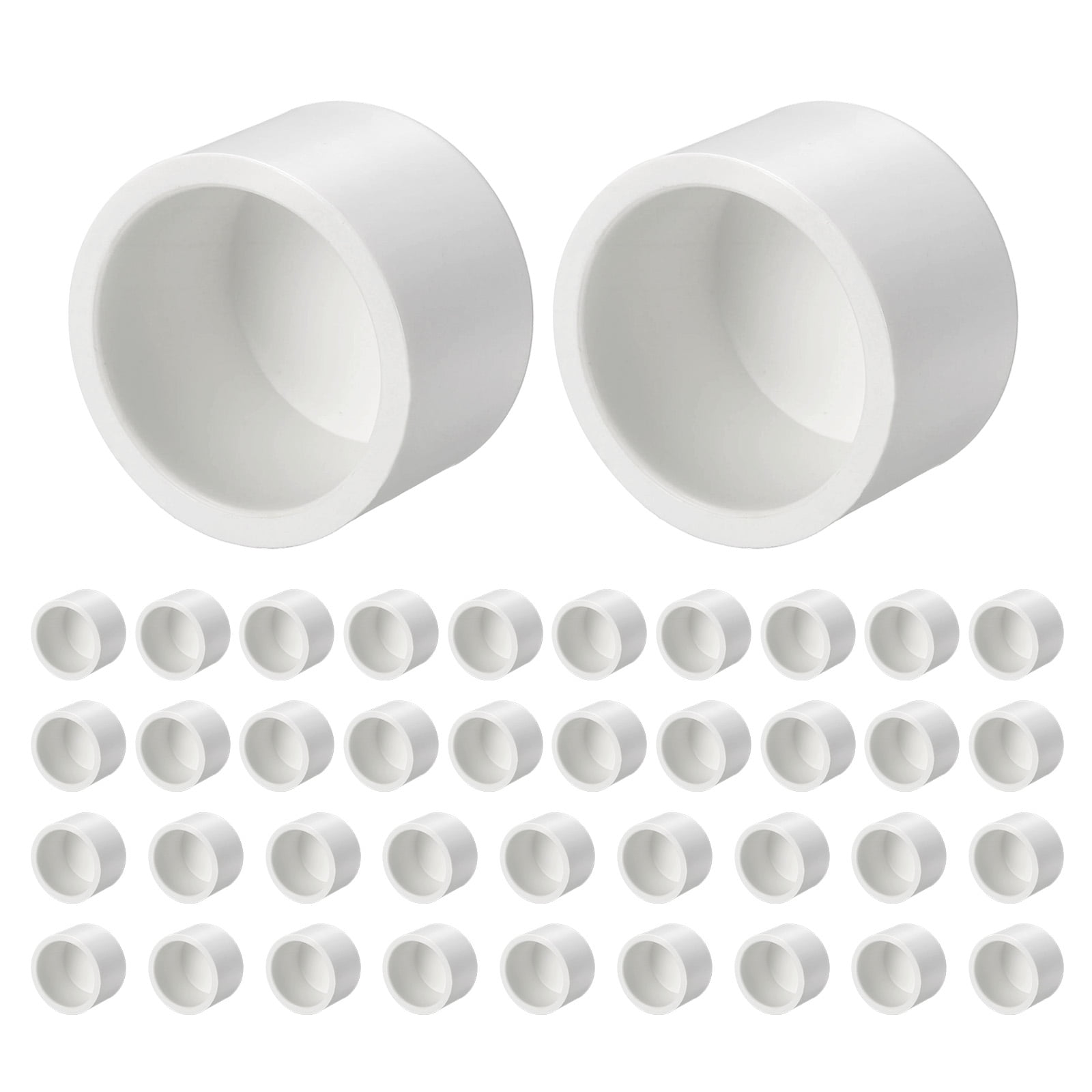 Uxcell 40 Pcs 1/2" External End Cap Fitting, SCH40 Furniture Grade Pipe ...