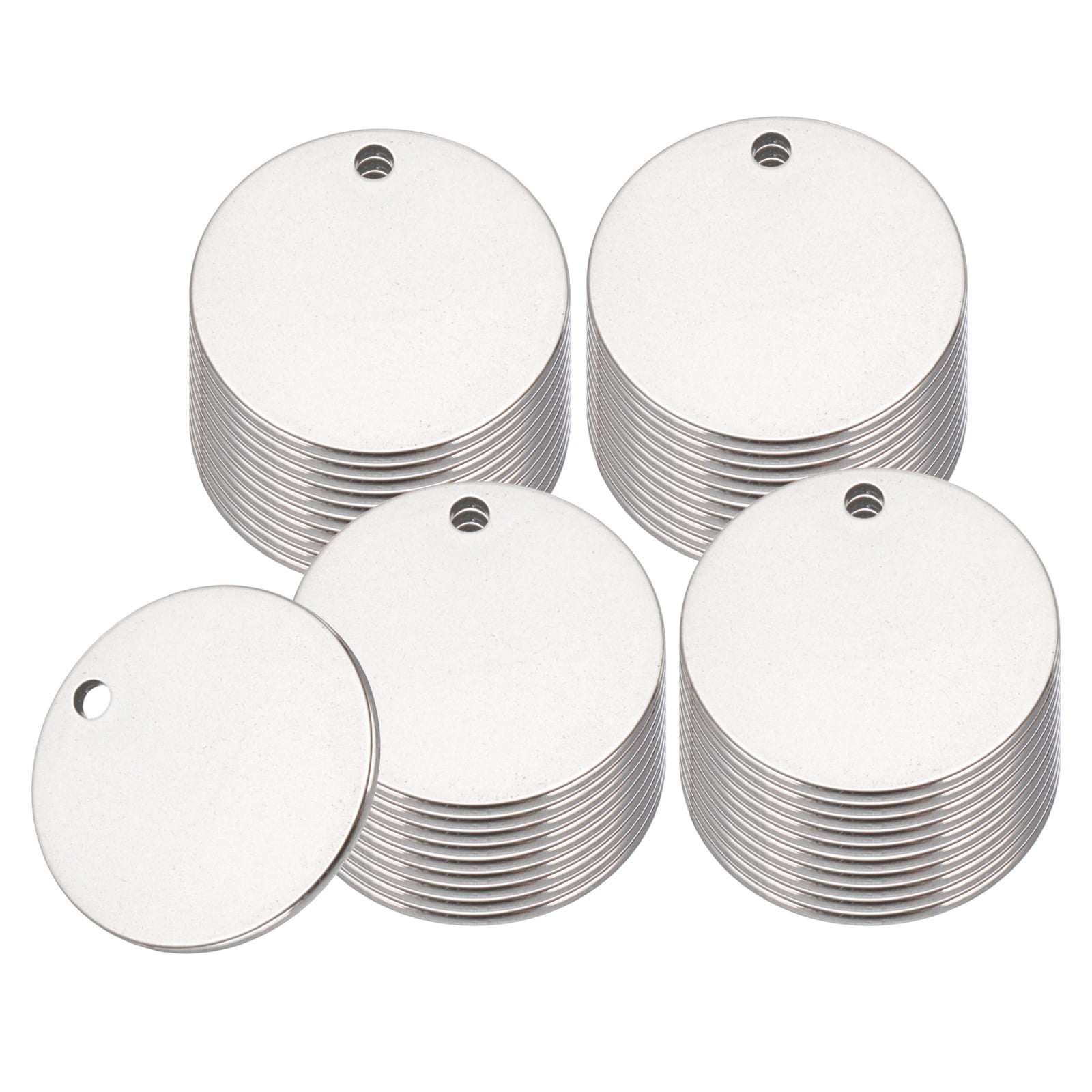 Uxcell 40 Pcs 11/16 Inch Round Metal Stamping Blanks, Stainless Steel ...