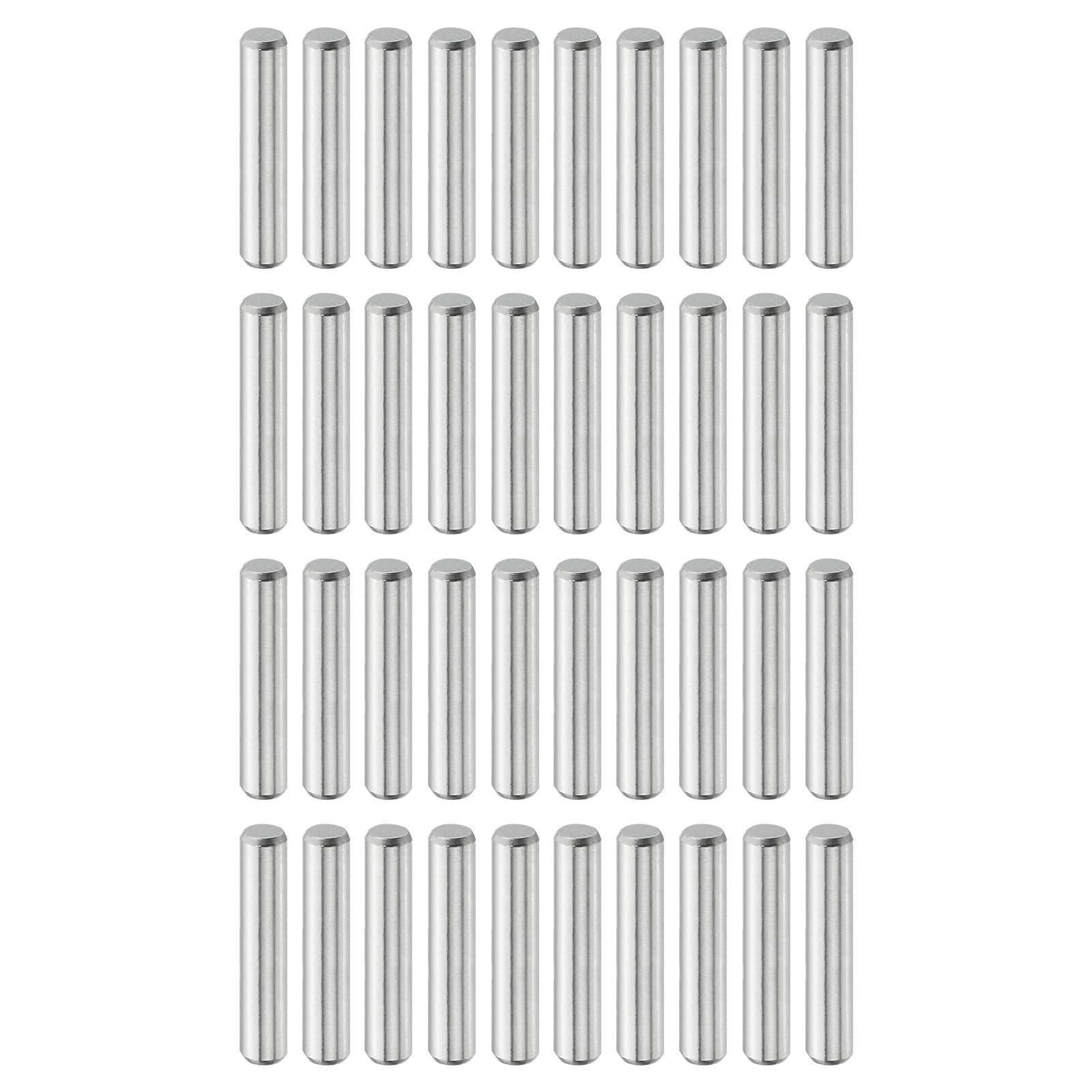 Uxcell 40 Pcs 3 mm x 15 mm Dowel Pins, 316L Stainless Steel Cylindrical ...