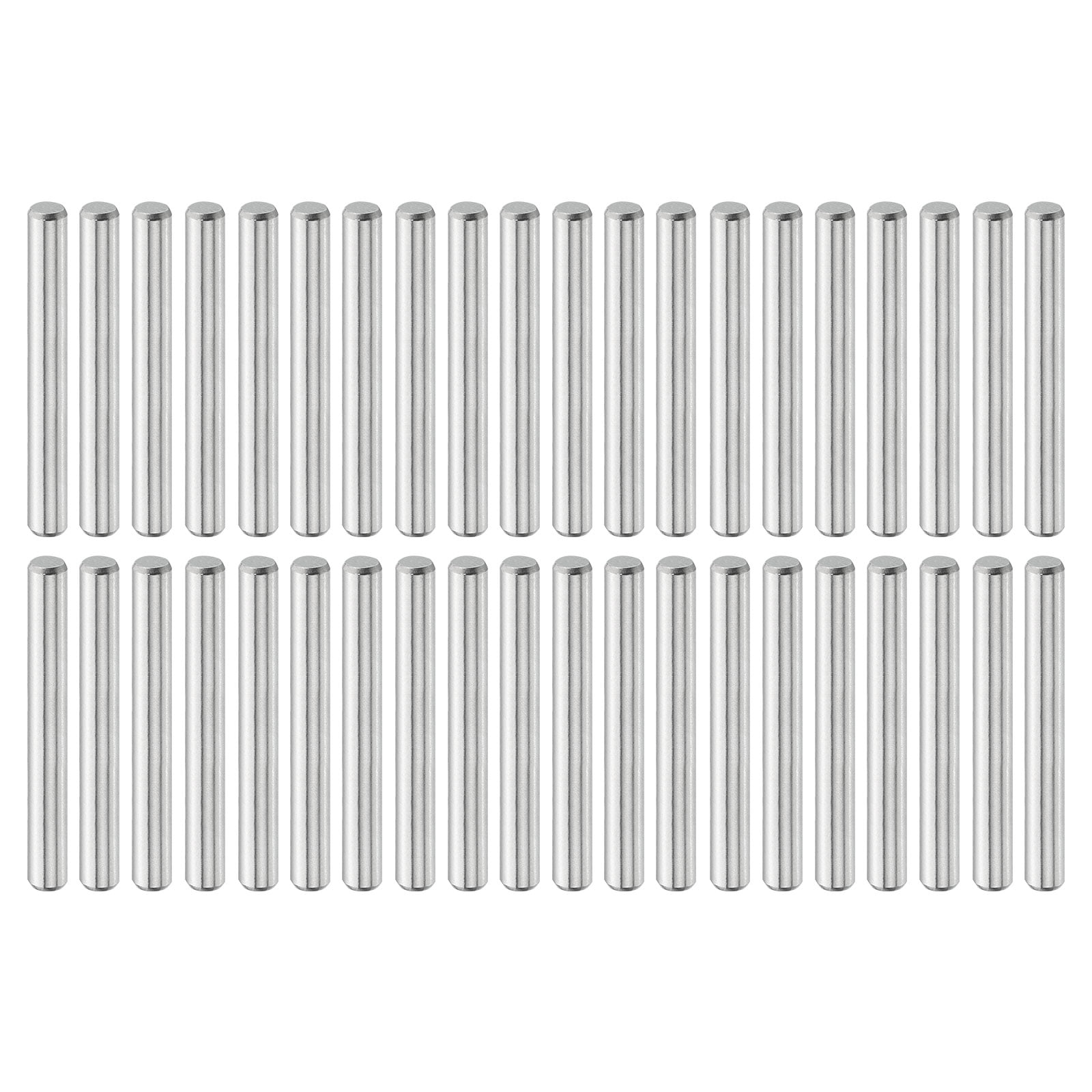 Uxcell 40 Pcs 3 mm x 25 mm Dowel Pins, 316L Stainless Steel Cylindrical ...