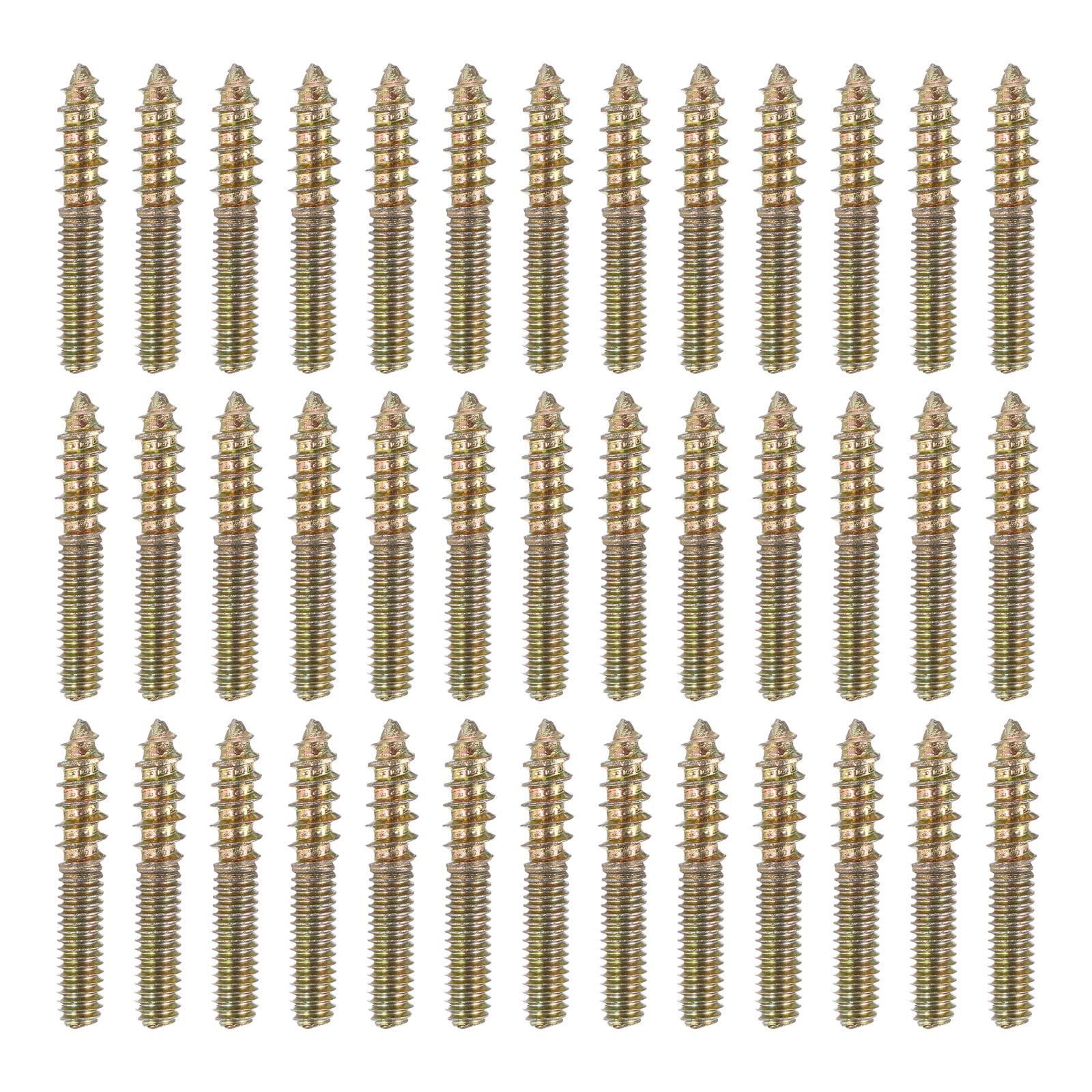 Uxcell 40 Pcs M4x25 Hanger Bolts, Carbon Steel Double Headed Self ...