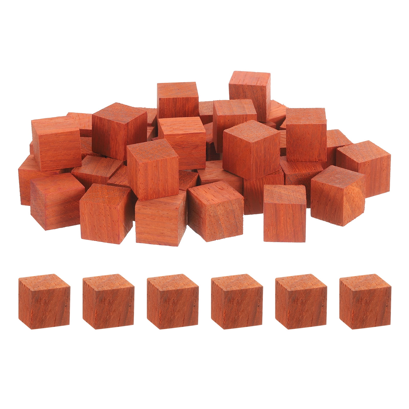 Uxcell 40 Pcs Wooden Blocks, 0.59 Inch Unfinished Wooden Blocks for ...