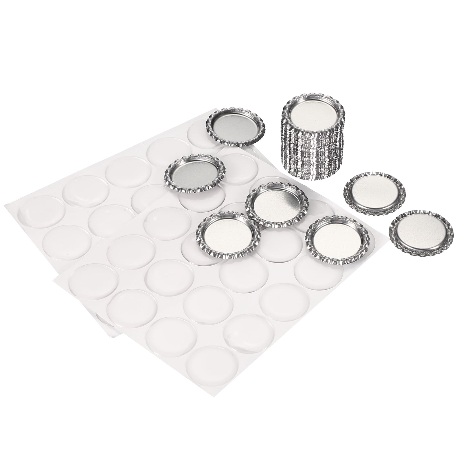 Uxcell 40 Set Bottle Caps for Crafts, 1 Inch Double Sides Printed Craft ...
