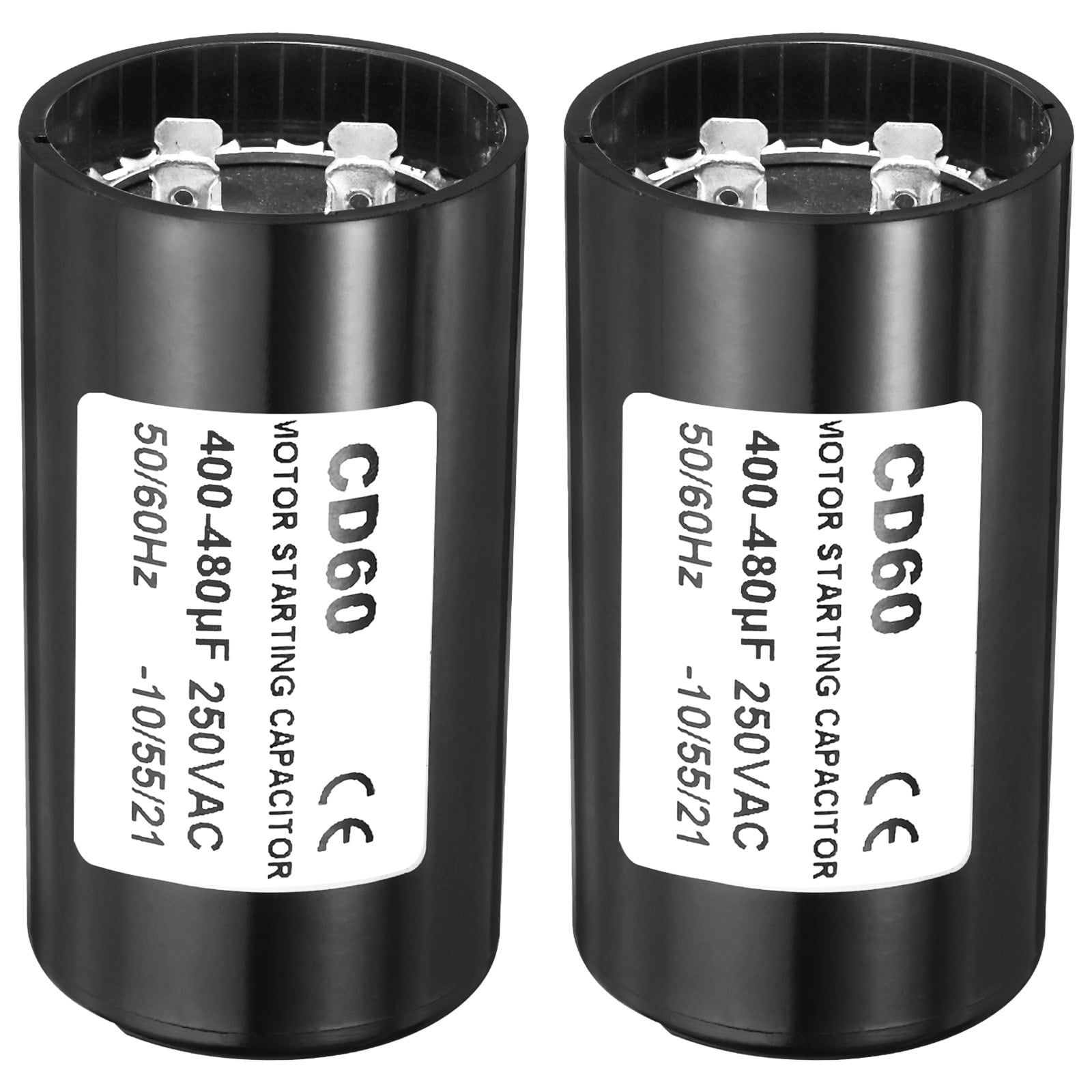 Uxcell 400-480uF/Mfd 250VAC 50/60Hz Motor Start Capacitor CD60 Run ...