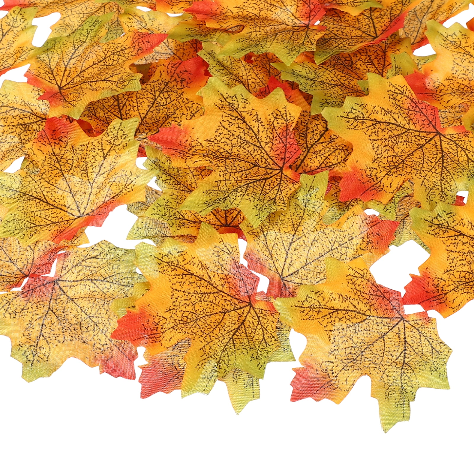 Uxcell 400 Pack Fall Leaves 3.3 Inch Colored Mixed Fake Leaves ...